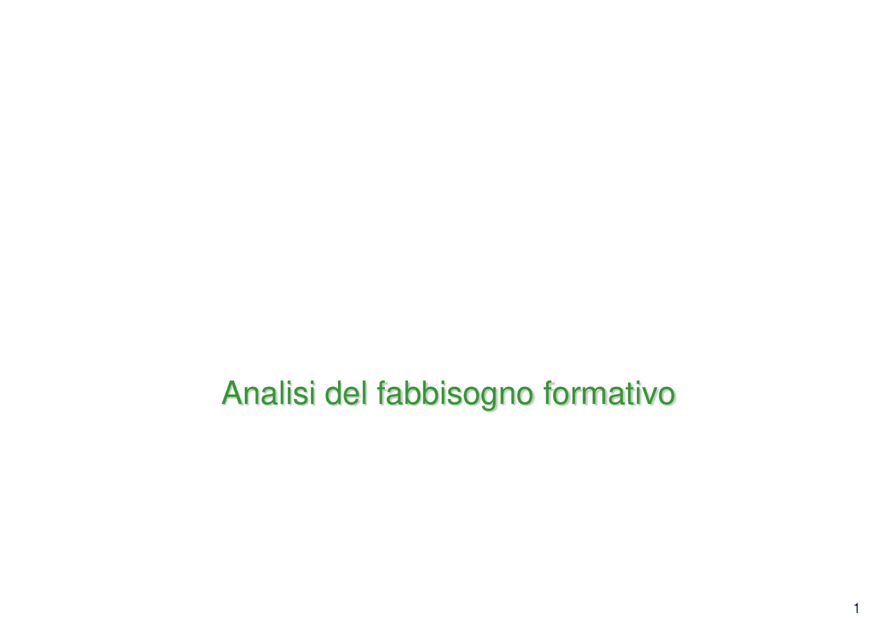 Fabbisogno Formativo Docsity