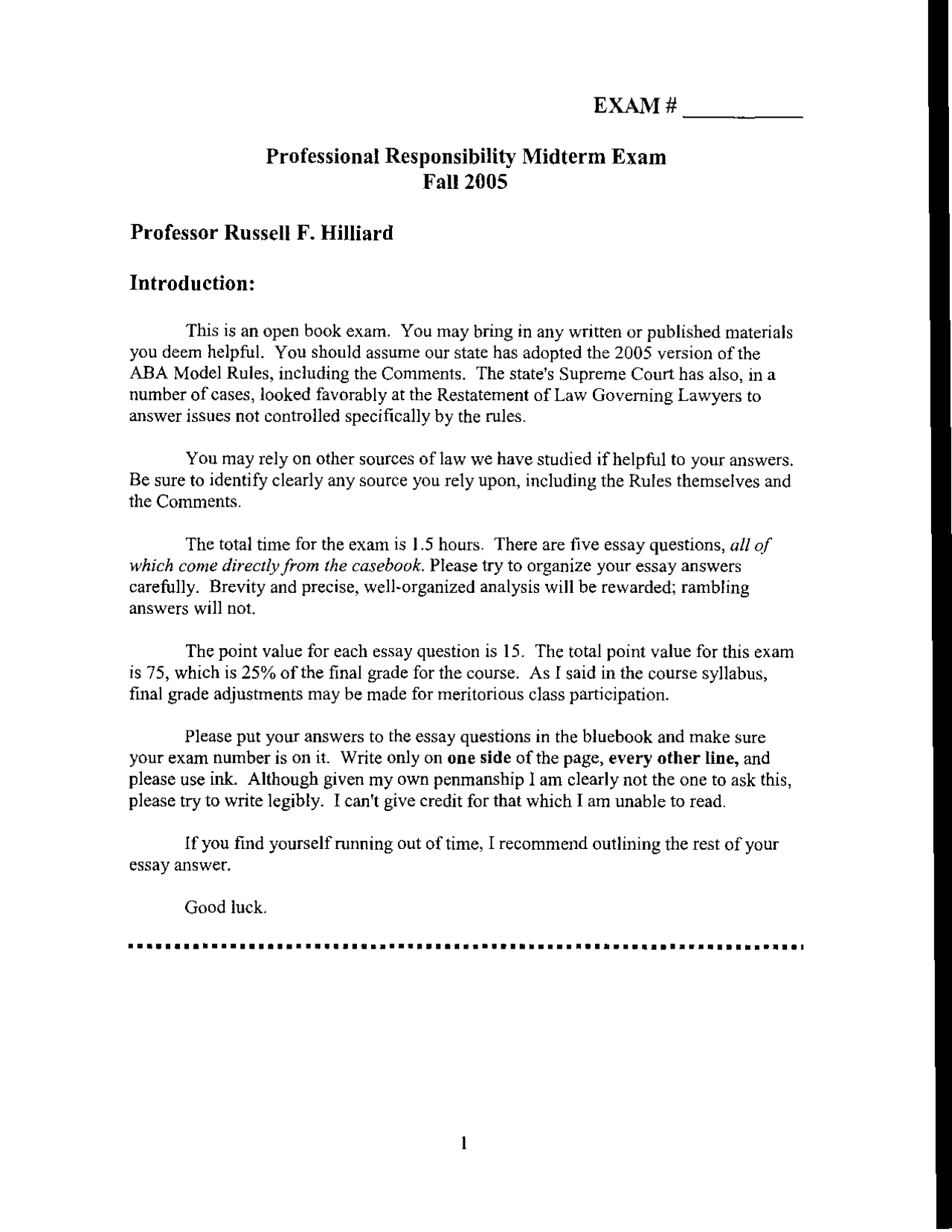 Attorney Client Privilege Professional Responsibility Exam Docsity