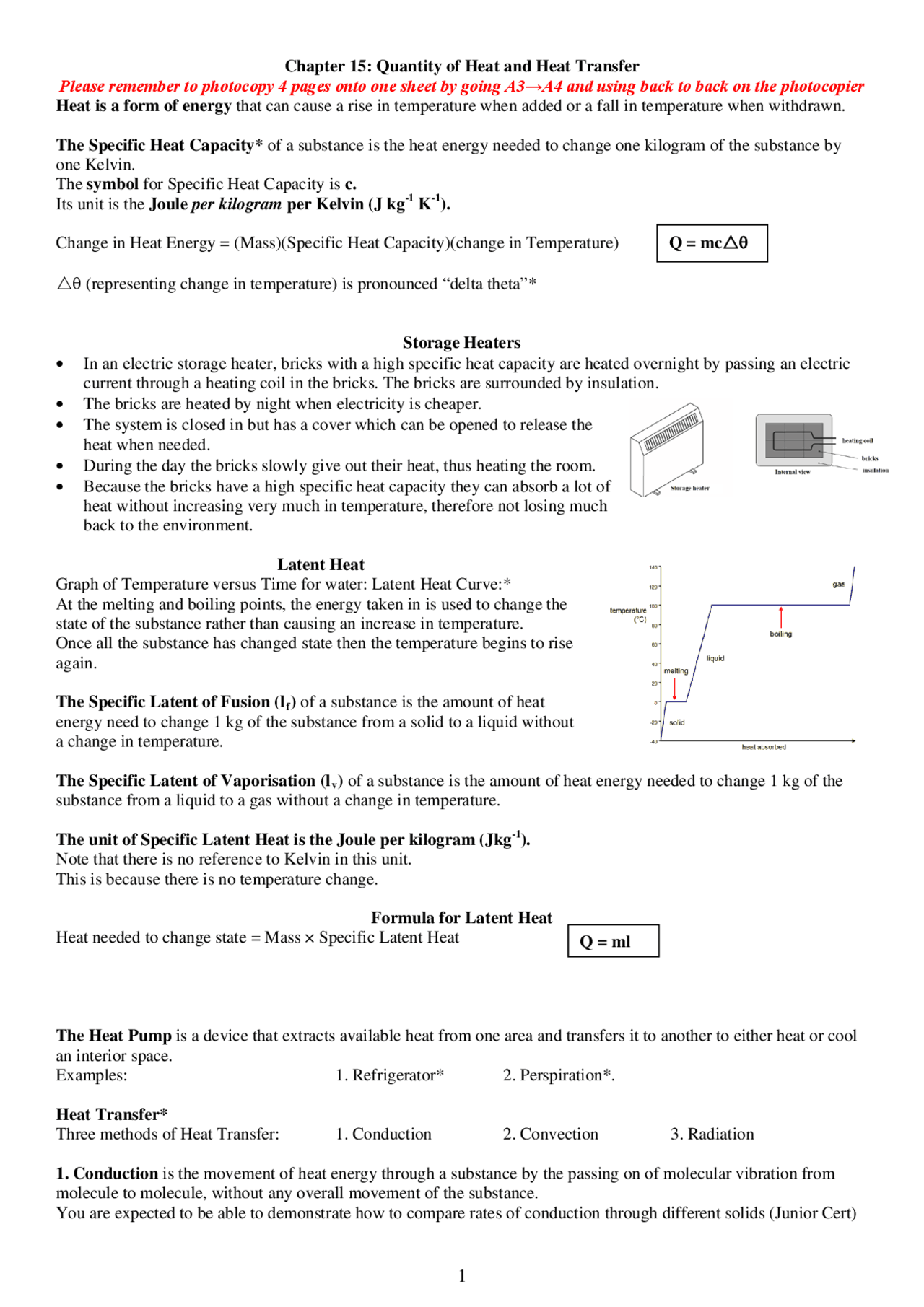 Quantity Of Heat Heat Transfer General Physics Lecture Notes