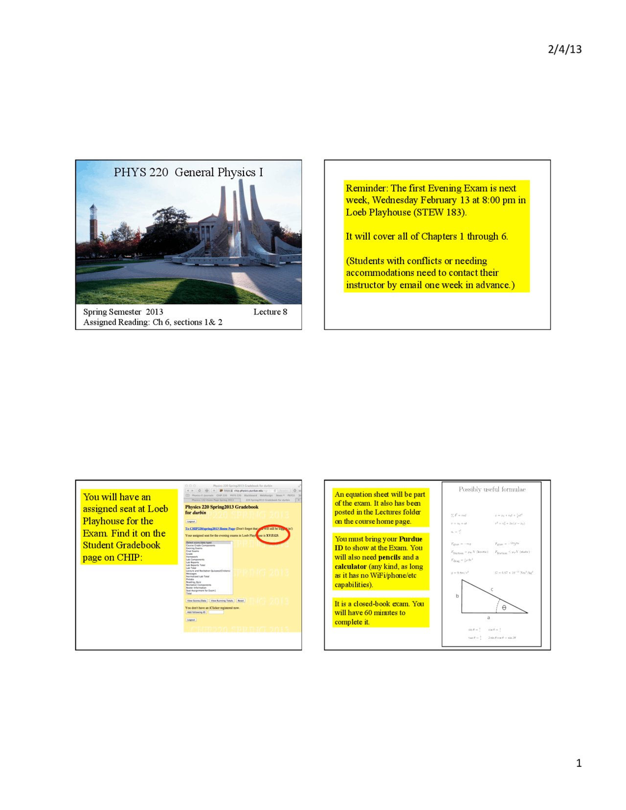 Conservation Of Energy General Physics Lecture Slides Docsity