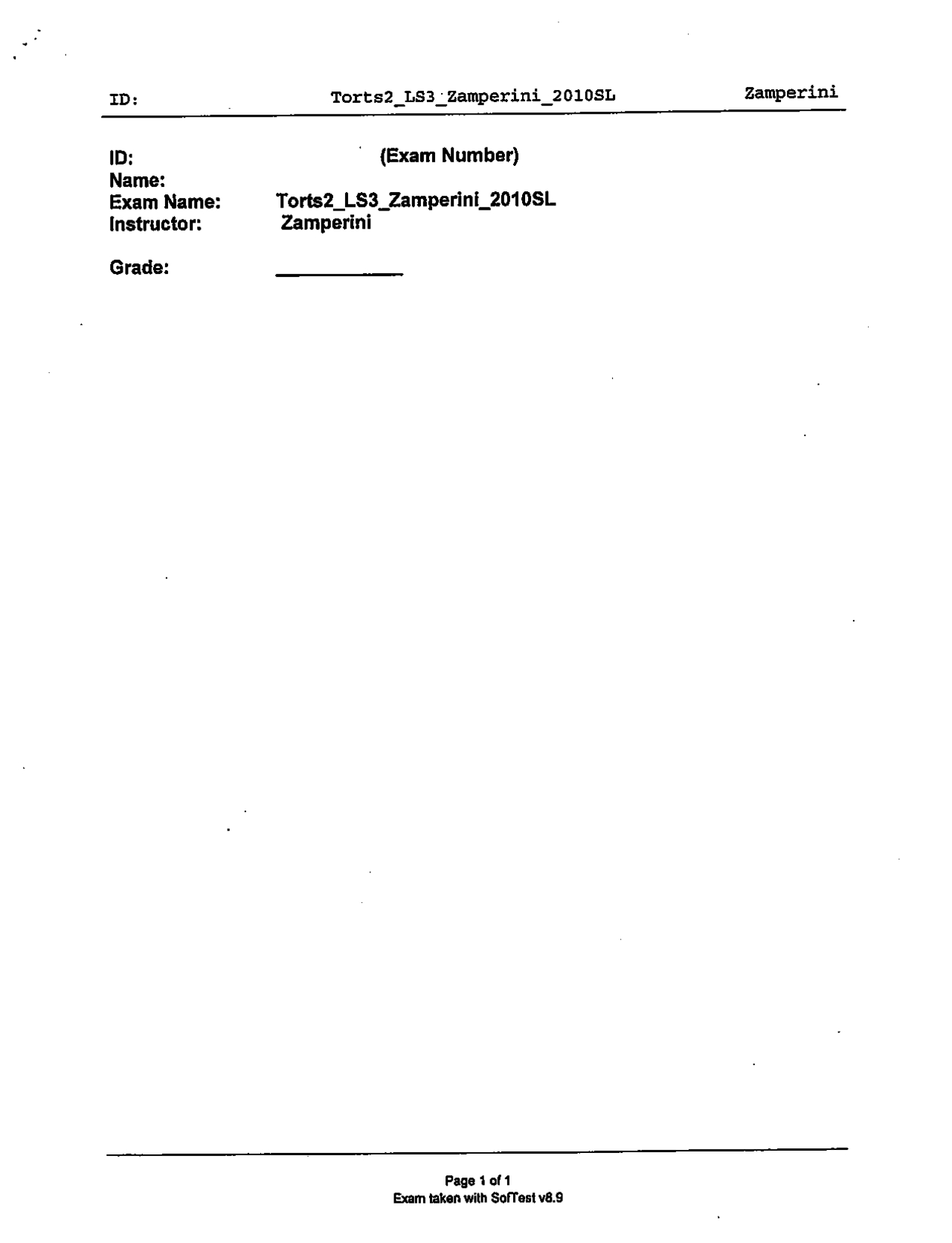 Conclusion Of Evidence Torts Law Solved Exam Docsity