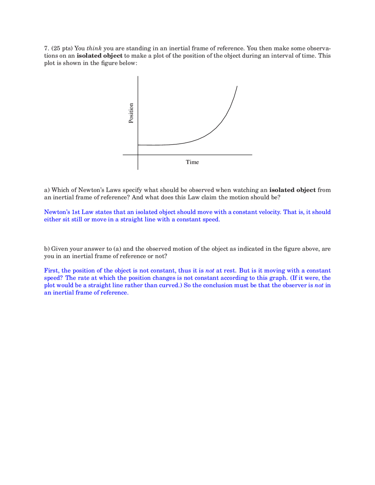 Newton's Laws and Inertial Frame of Reference | Exams Physics | Docsity