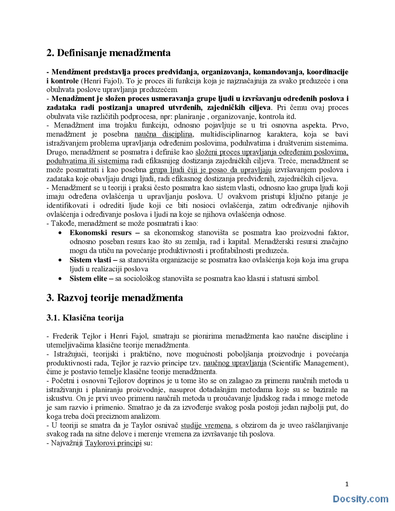 Menadzment deo 3 - Skripta - Fakultet organizacionih nauka | Rezime' predlog Business Management ...