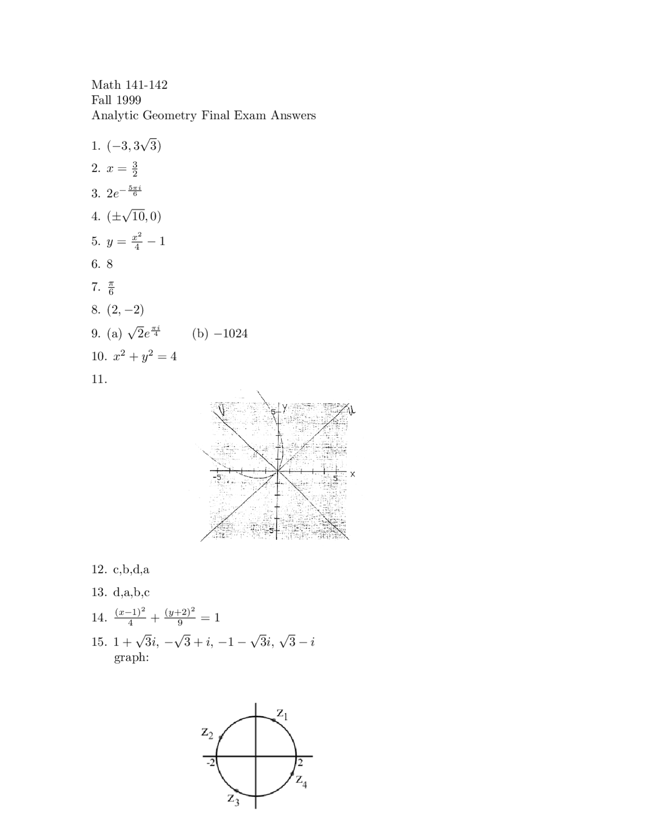 Polar Coordinates - Analytical Geometry - Solved Exam | Exams ...