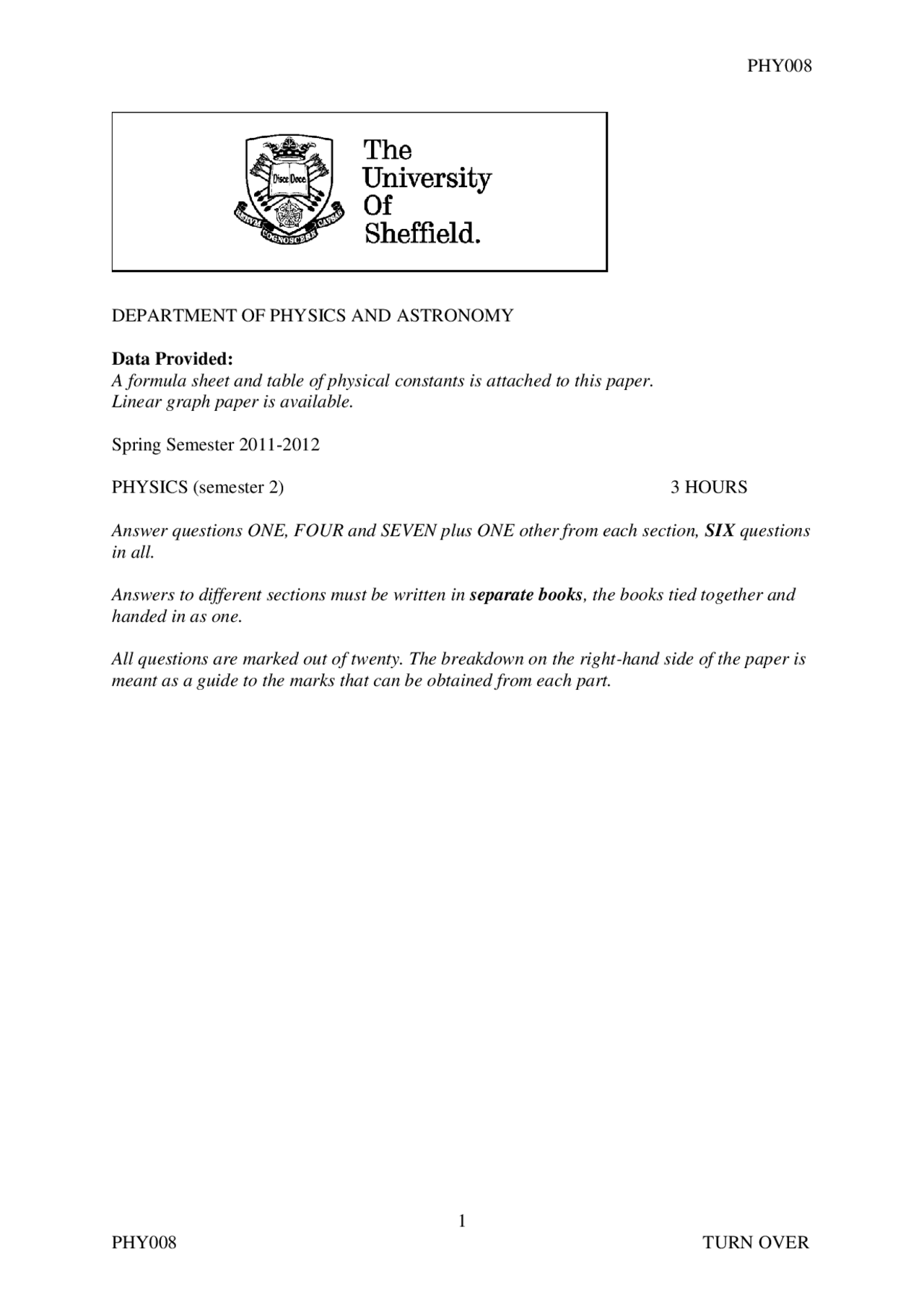 Magnitude And Sign Of Charge Physics And Astronomy Past Exam Docsity
