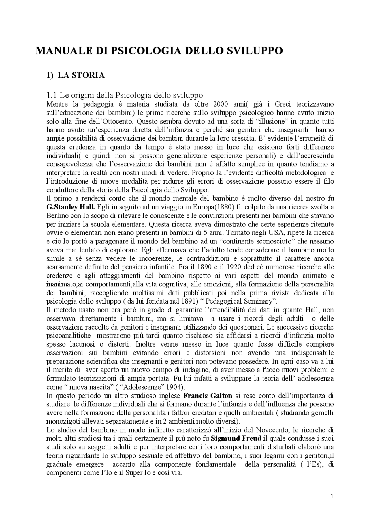 Psicologia Dello Sviluppo Manuale Docsity