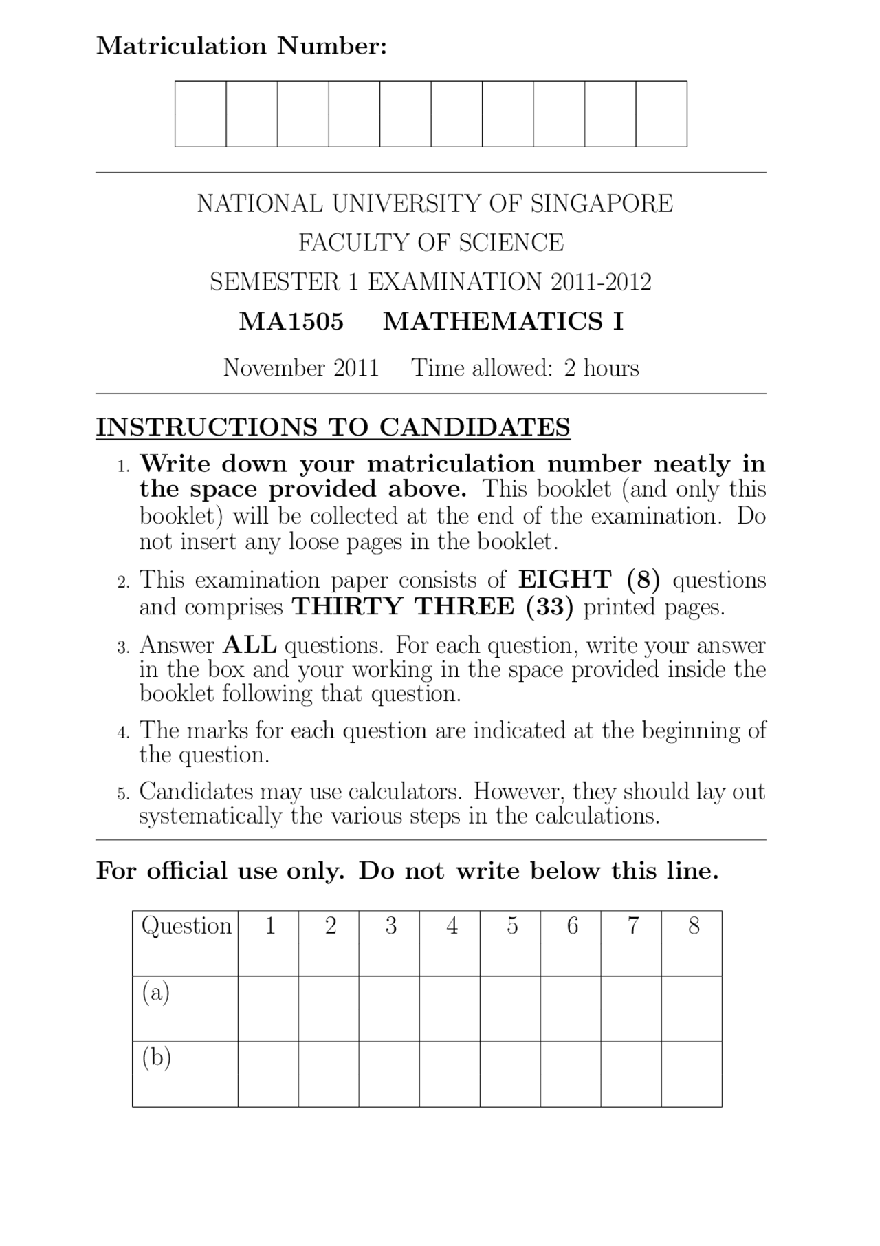 Radius of Convergence of Series - Mathematics - Past Exam - Docsity