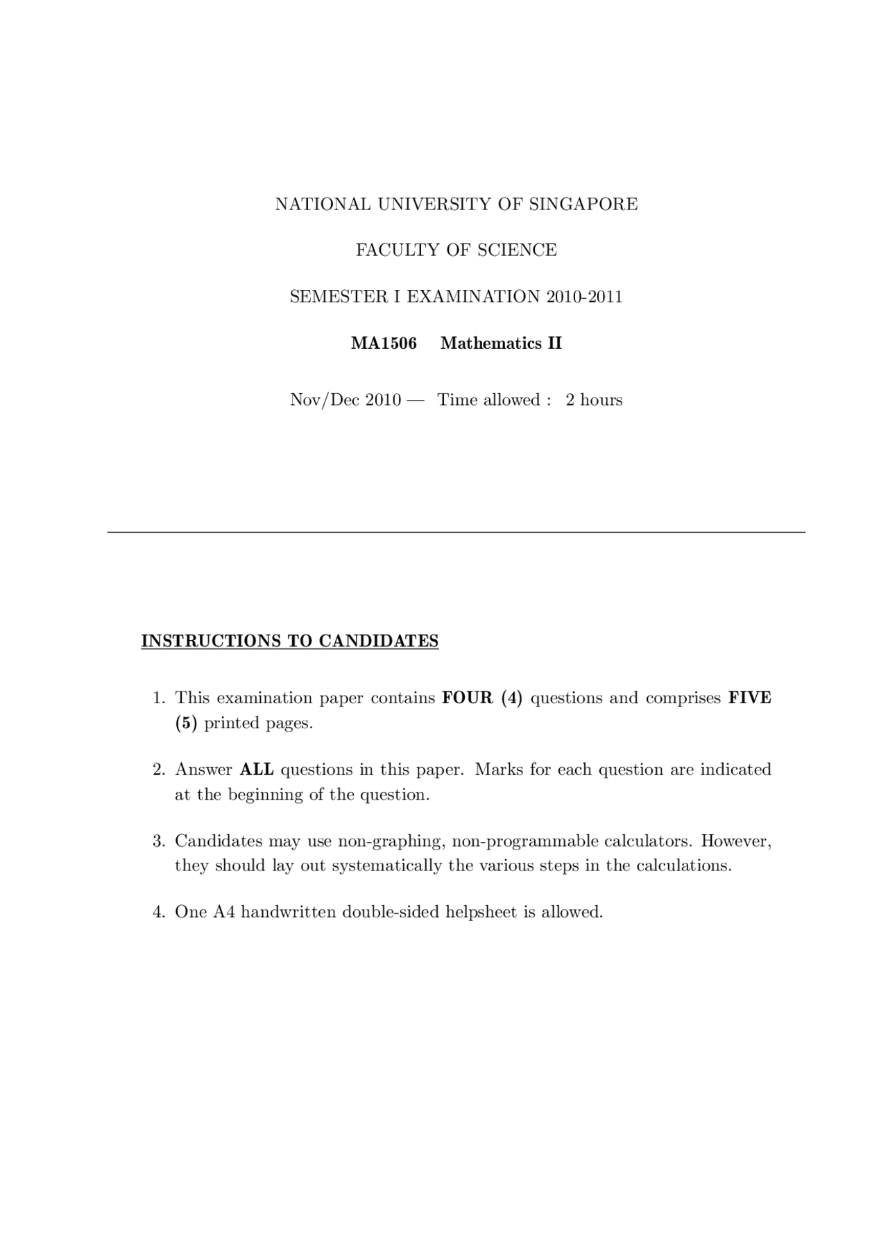 Differentiable Function Mathematics Past Exam Docsity