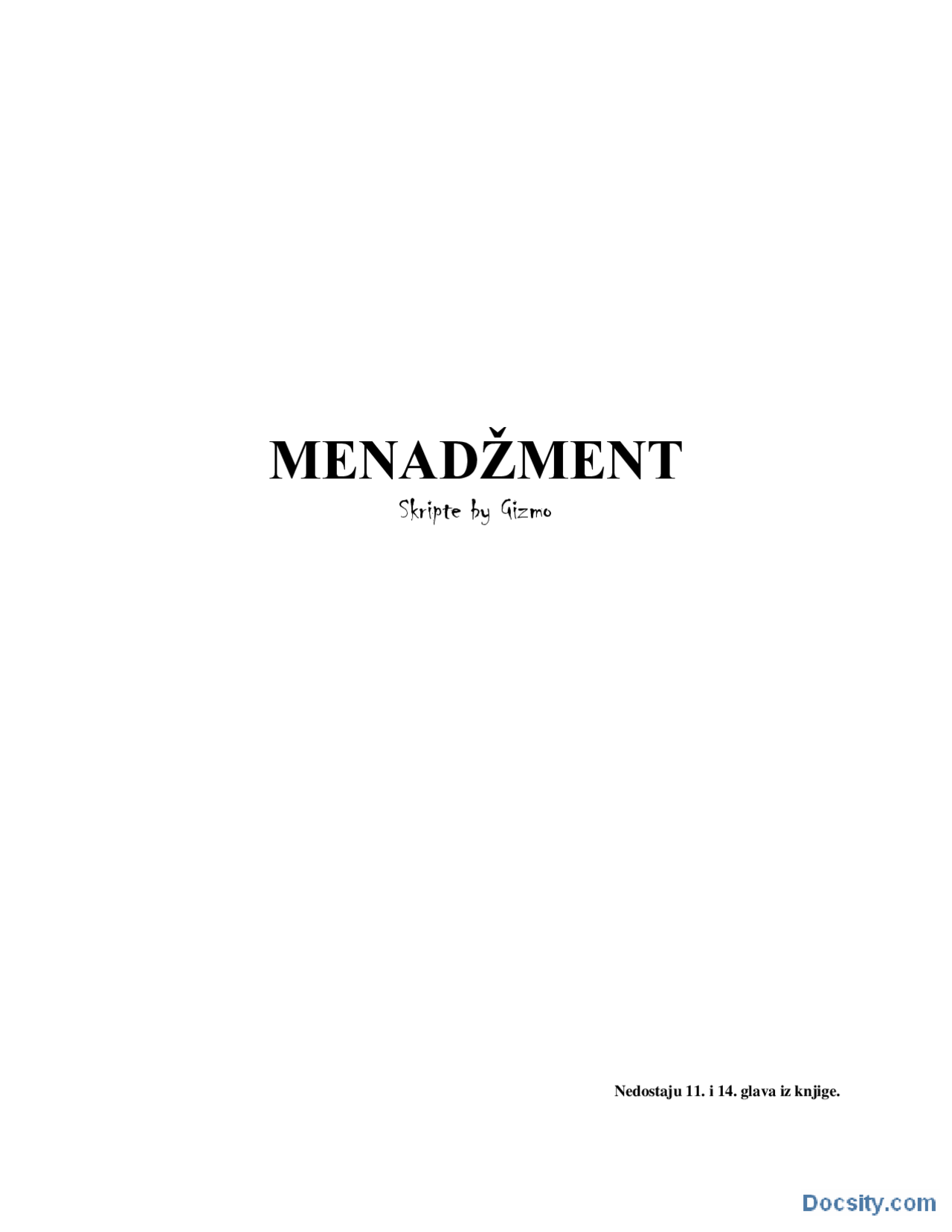 Menadzment deo 4 - Skripta - Fakultet organizacionih nauka | Rezime od Business Management and ...