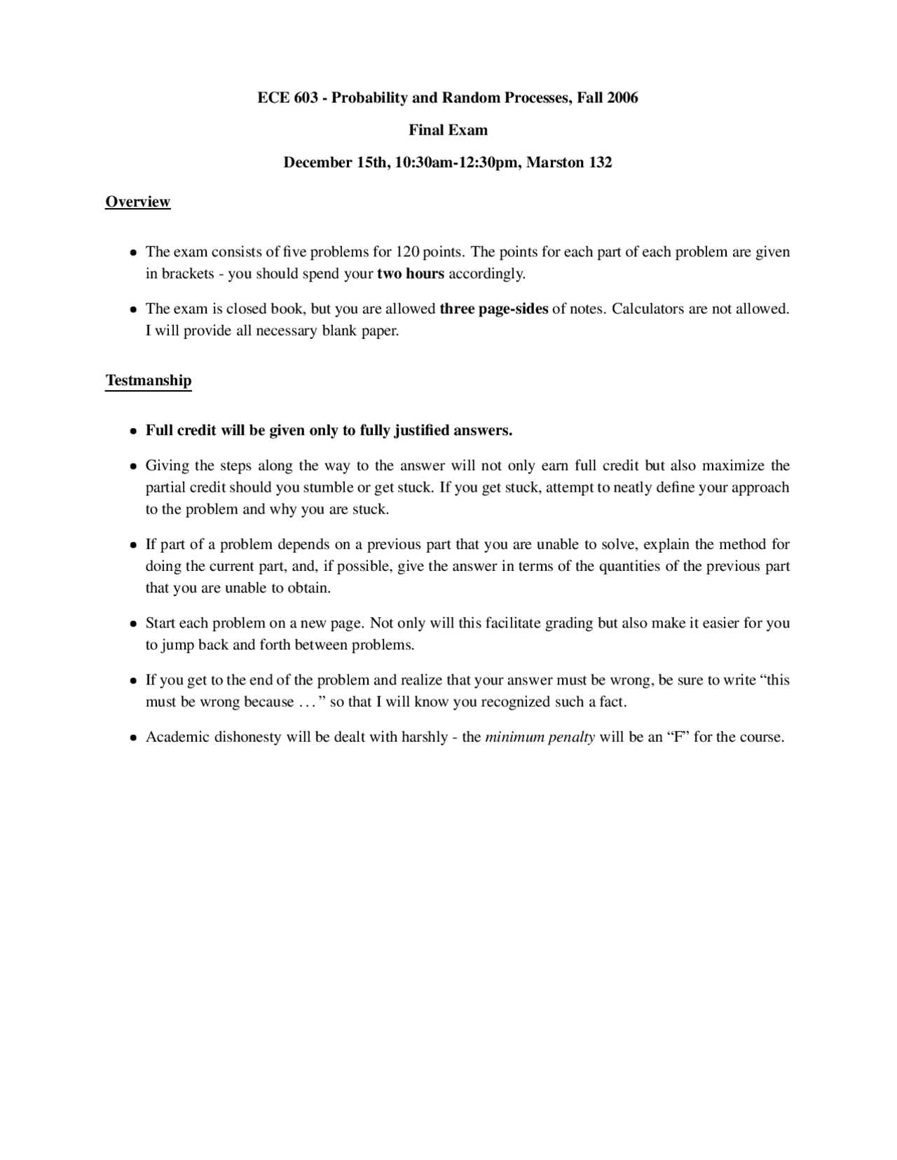 Running A Machine Probablity Exam Docsity