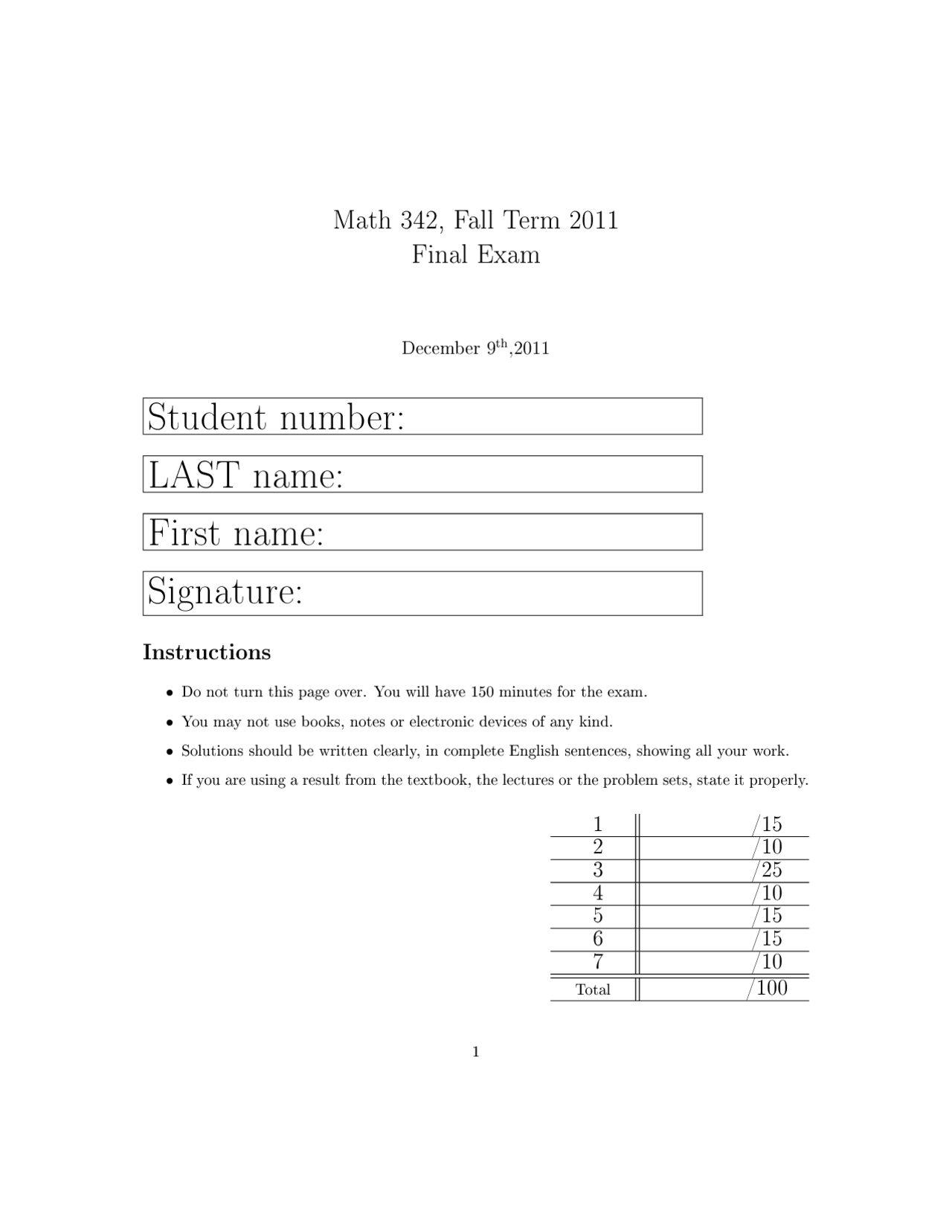 Invertible Mathematics Exam Docsity