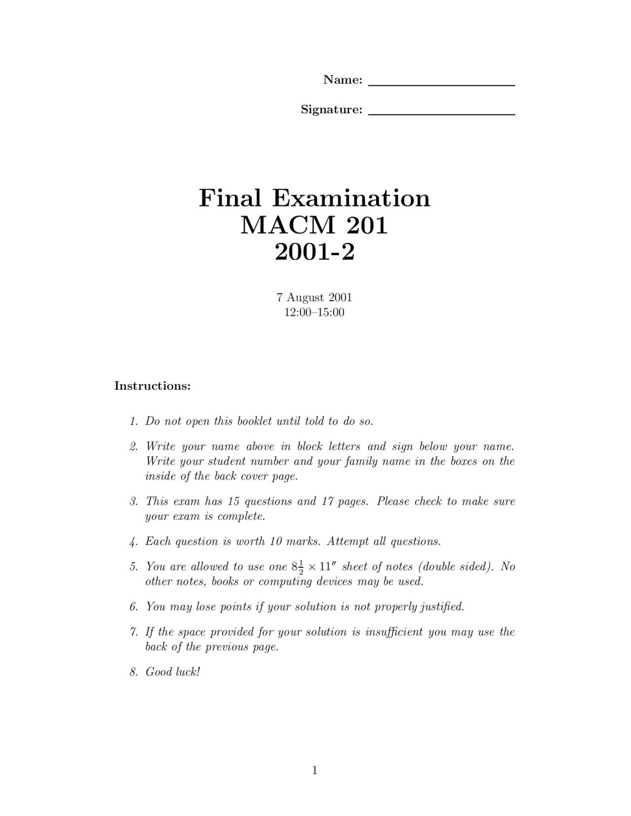 Mathematical Induction Discrete Mathematics Exam Docsity