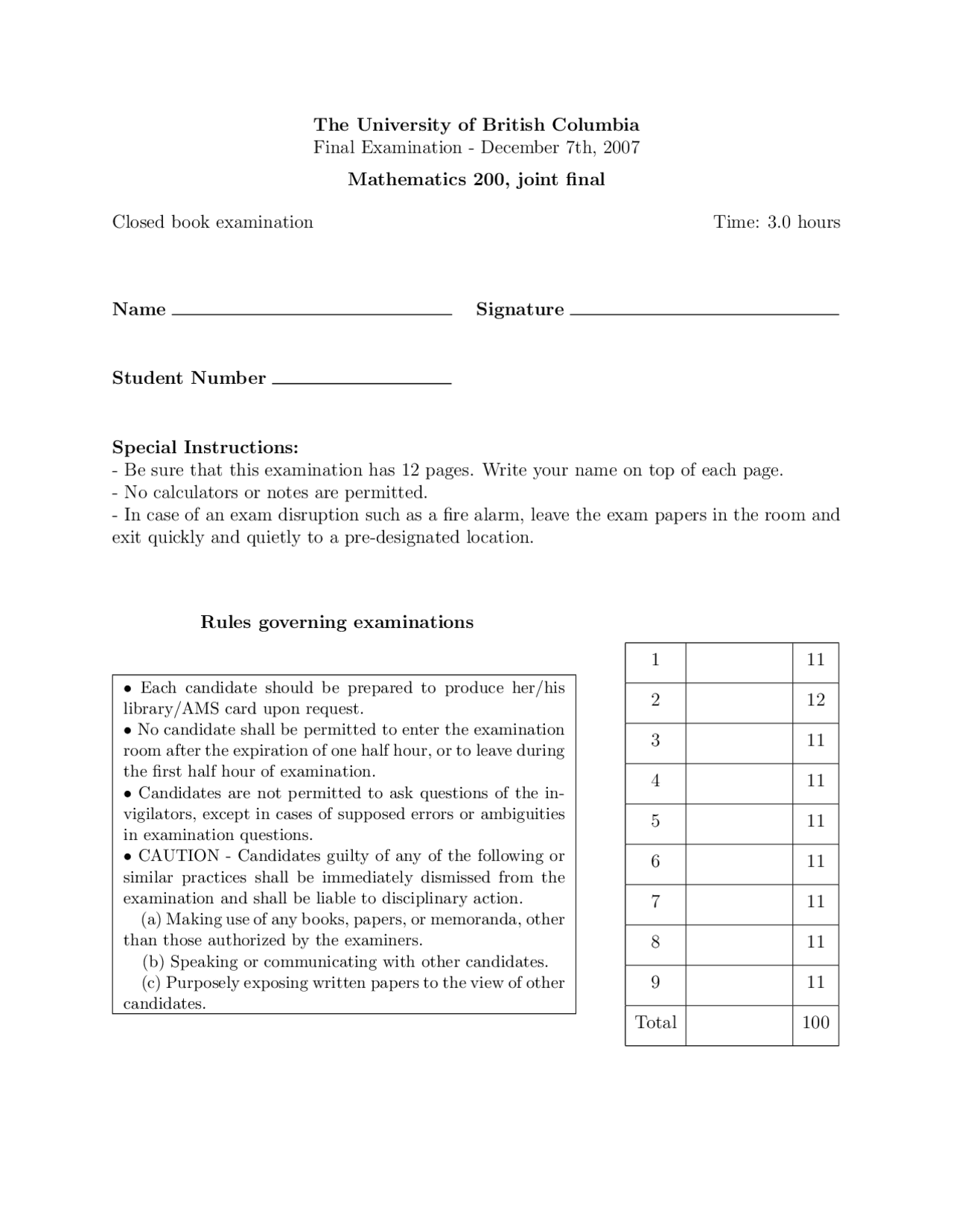 Symmetric Equations Mathematics Exam Docsity