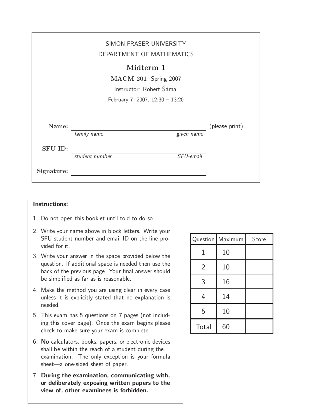 Principle Discrete Mathematics Exam Docsity