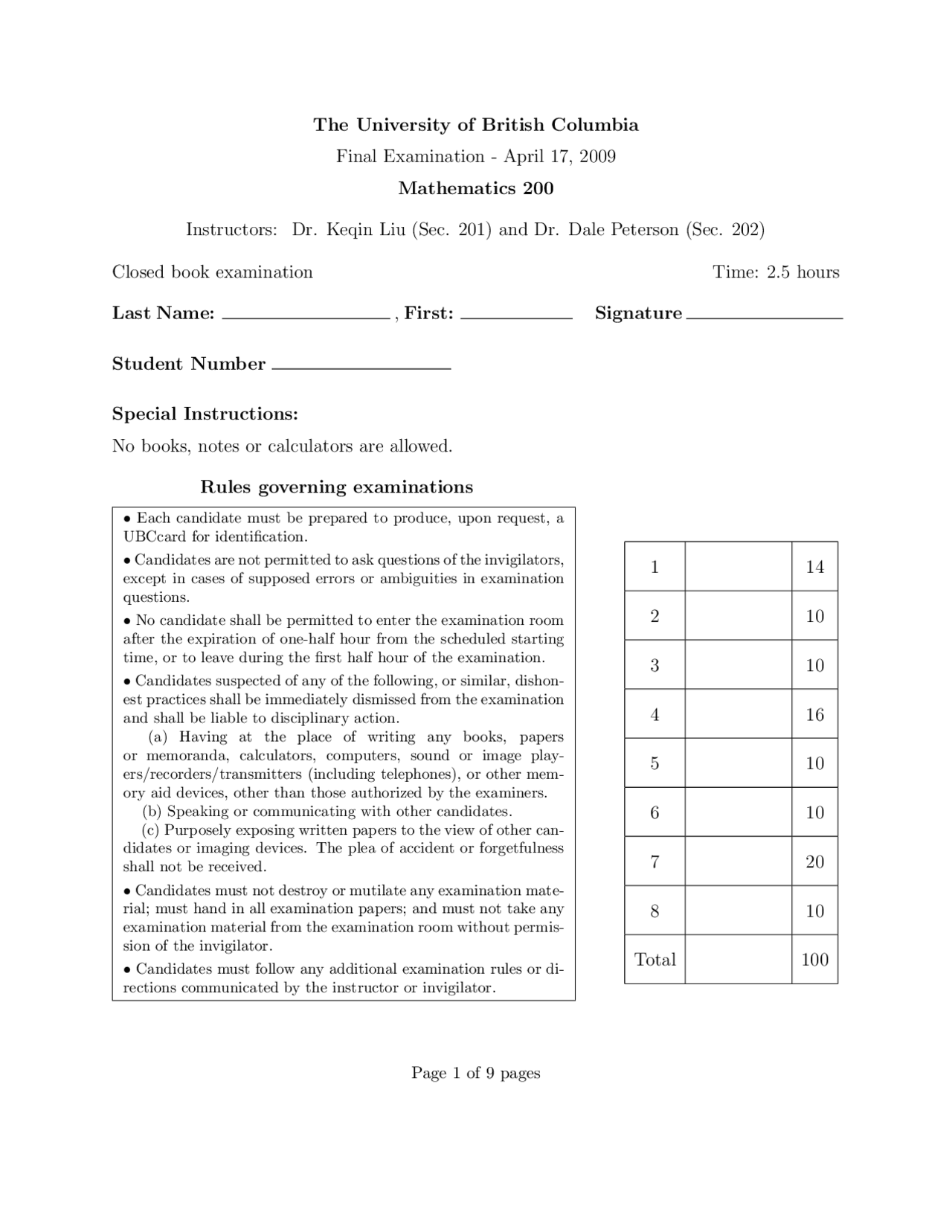 Tangent Plane Mathematics Exam Docsity
