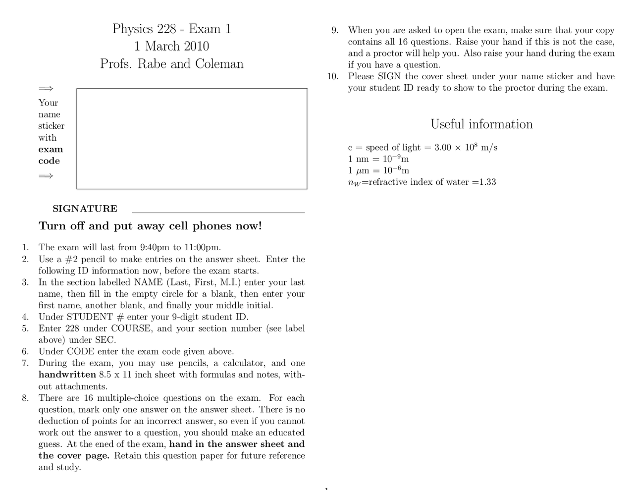Phasor Diagrams - Optics and Modern Physics - Past Paper | Exams ...