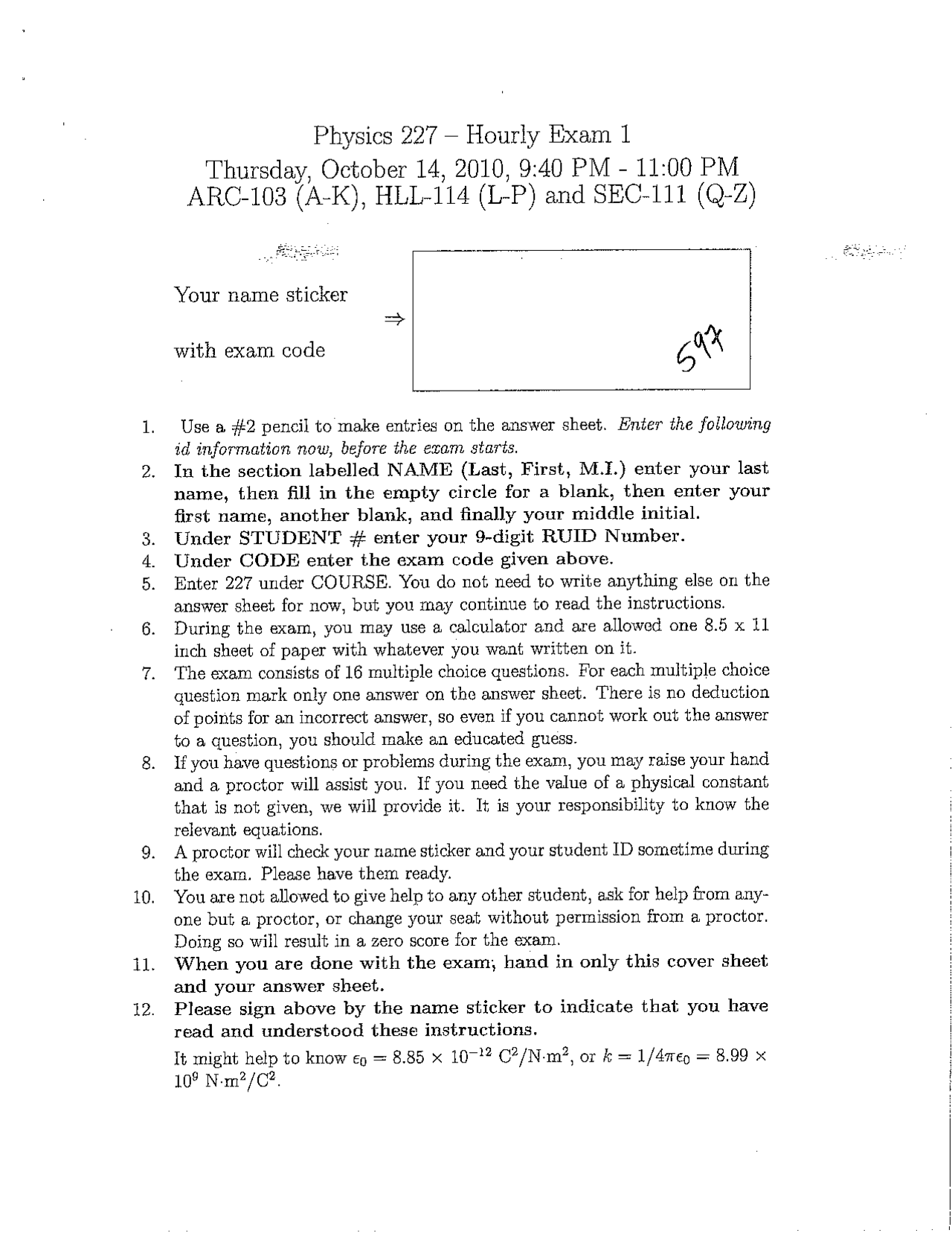 Uncharged Object Electricity And Magnetism Solved Past Exam Docsity