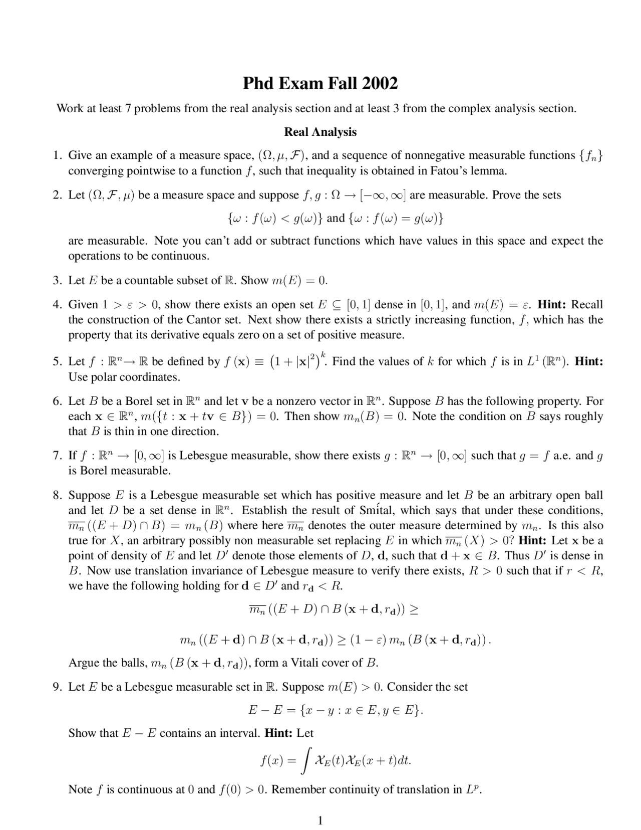 Operations Analysis Exam Docsity