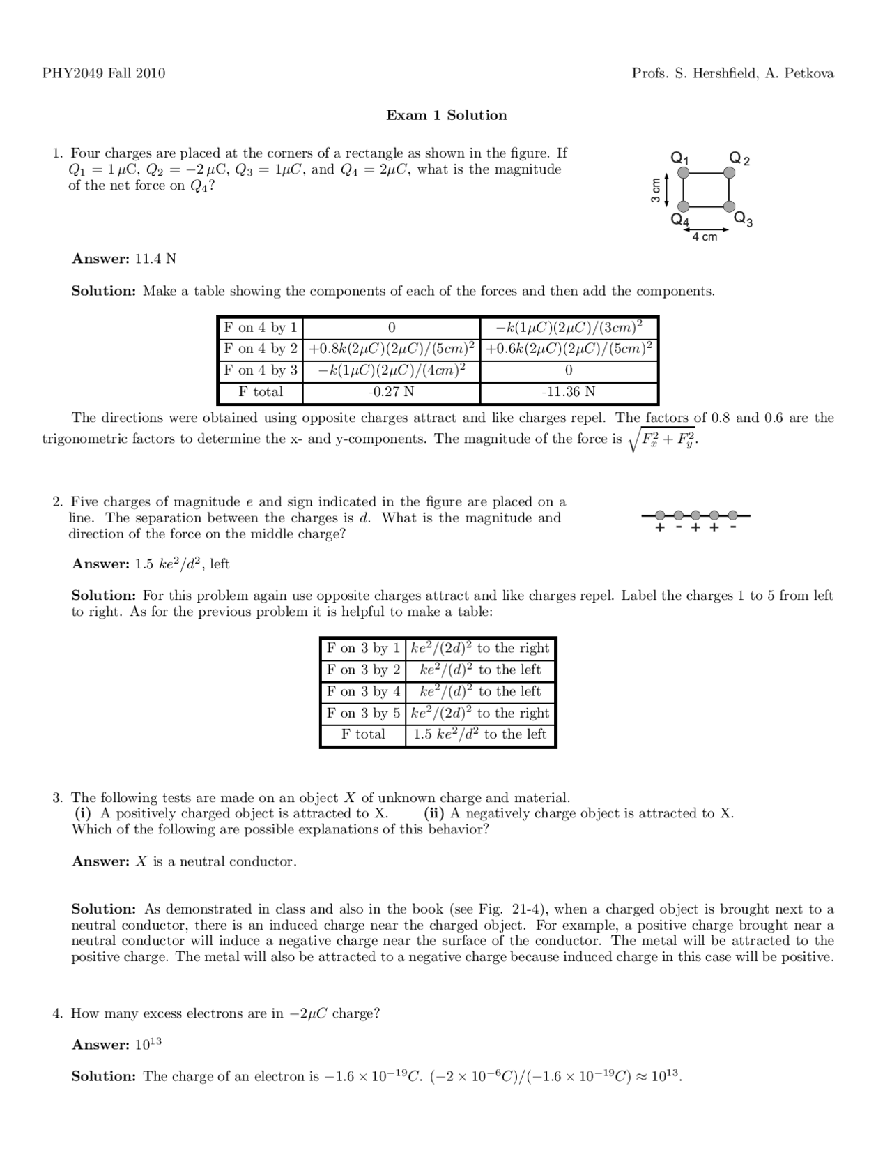 Trigonometric Factors - Physics with Calculus - Solved Exam | Examens Physique | Docsity