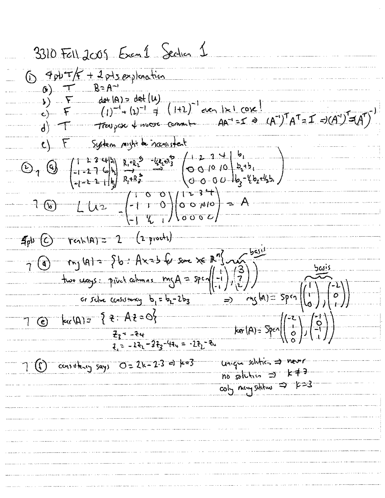 Square Matrices Matrix Methods Solved Exam Docsity