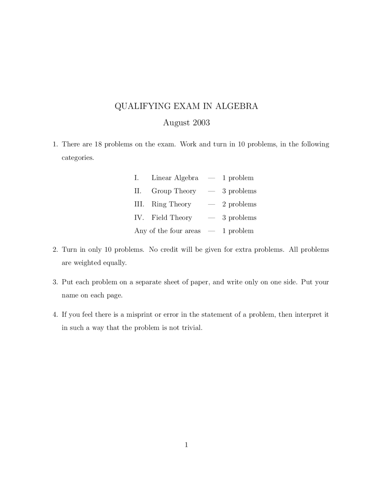 Ring Theory Abstract Algebra Exam Docsity