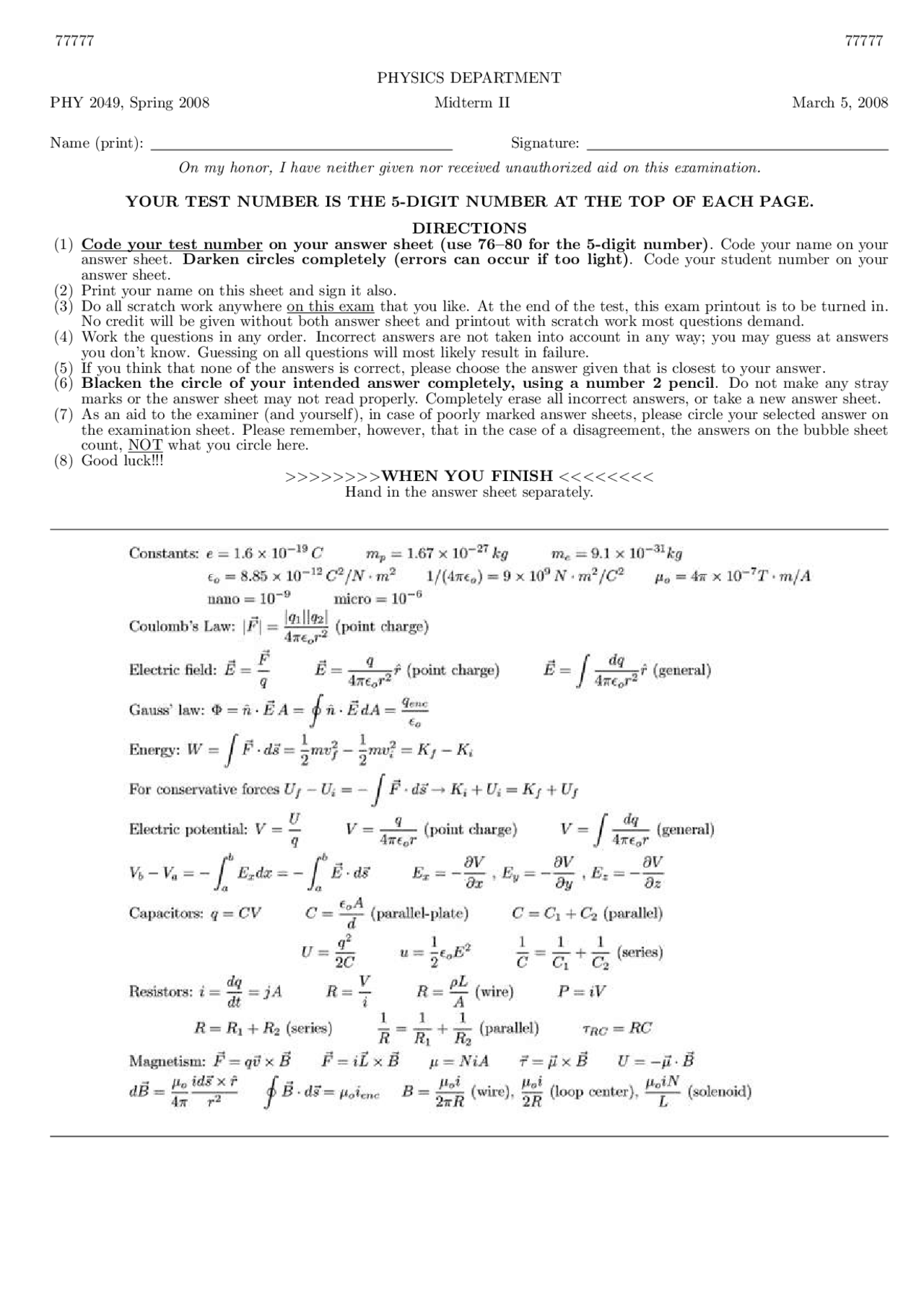 Capacitance Of Circuit Physics With Calculus Solved Exam Exams