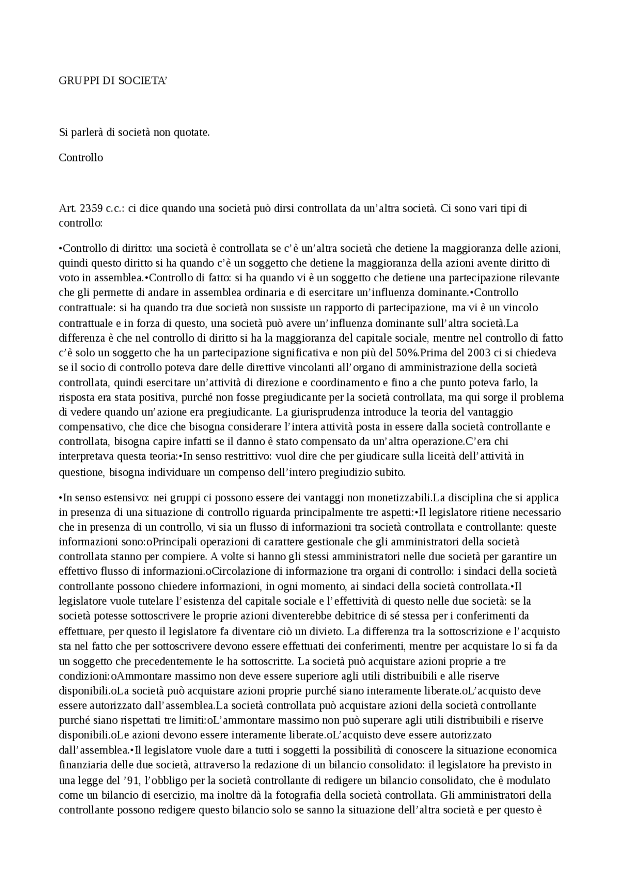 Gruppi Di Societa Docsity