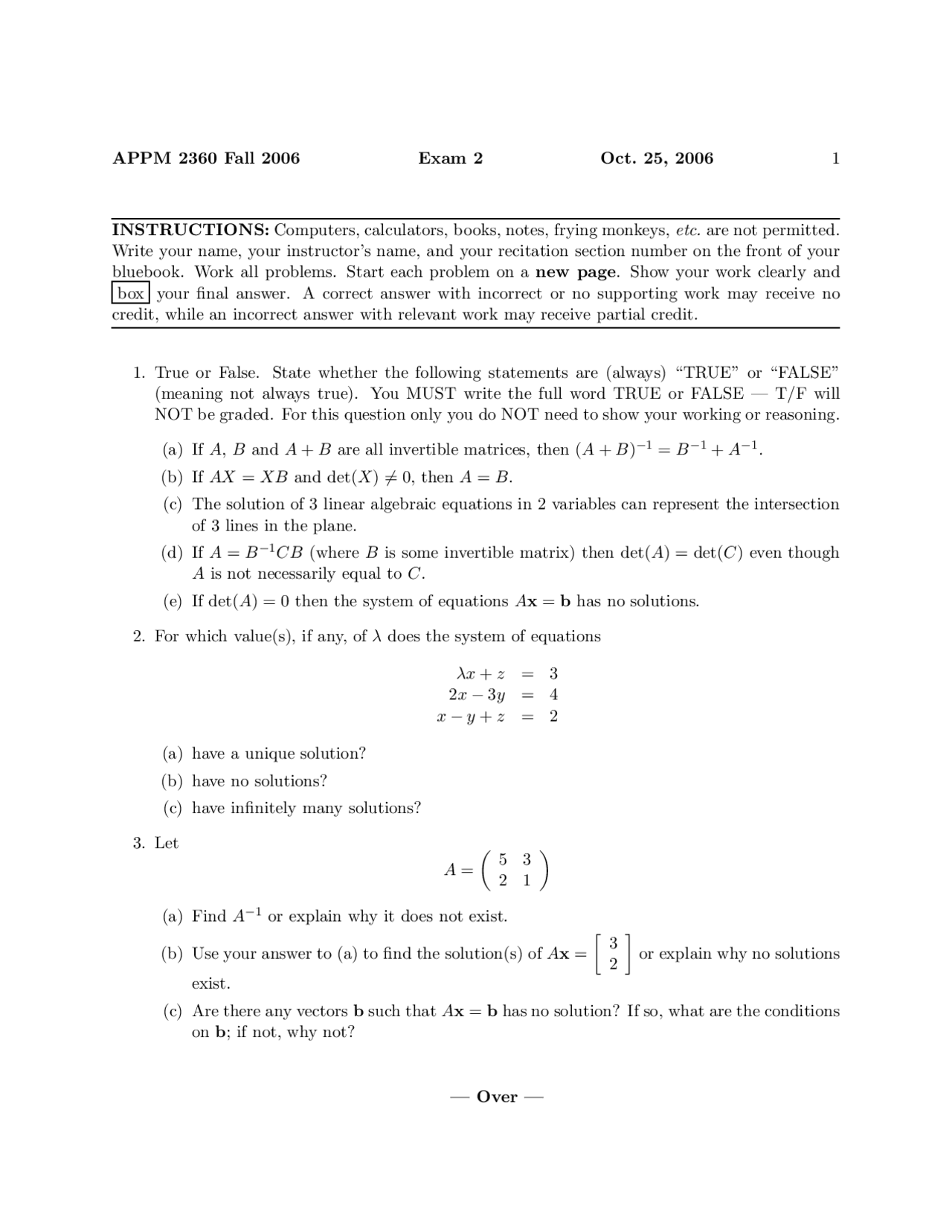 Electronic Devices - Differential Equations and Linear Algebra - Exam - Docsity