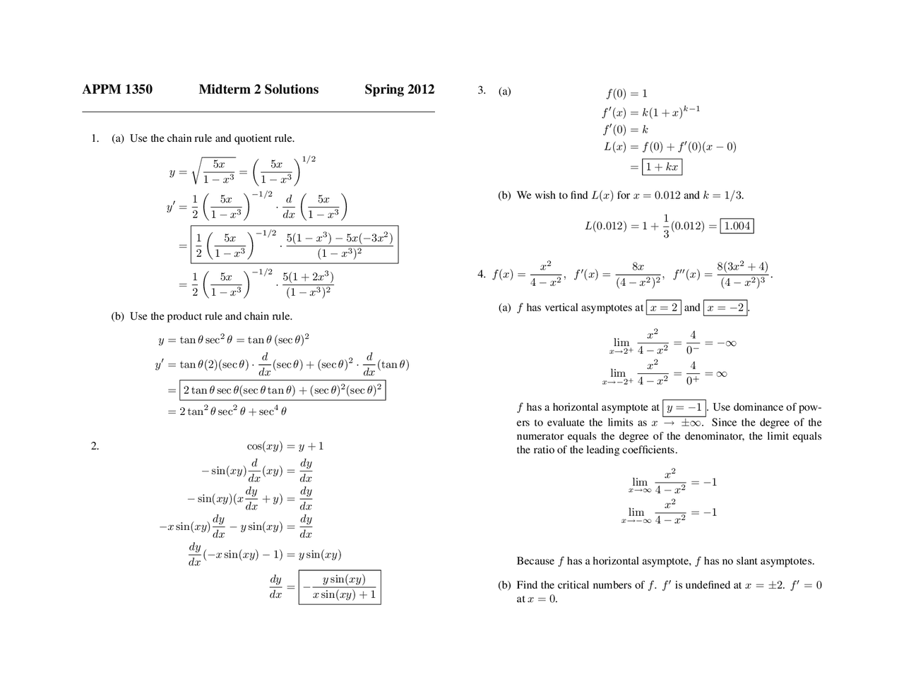 Vertical Calculus One For Engineers Solved Exam Docsity