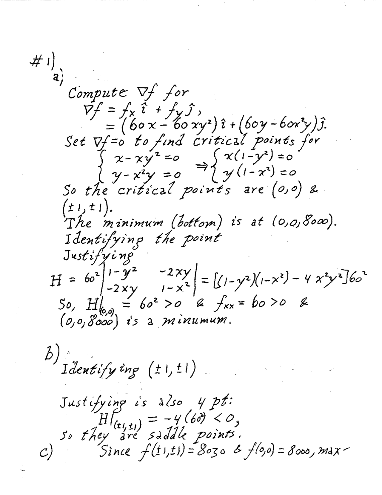 Coordinates Calculus Three Solved Exam Docsity