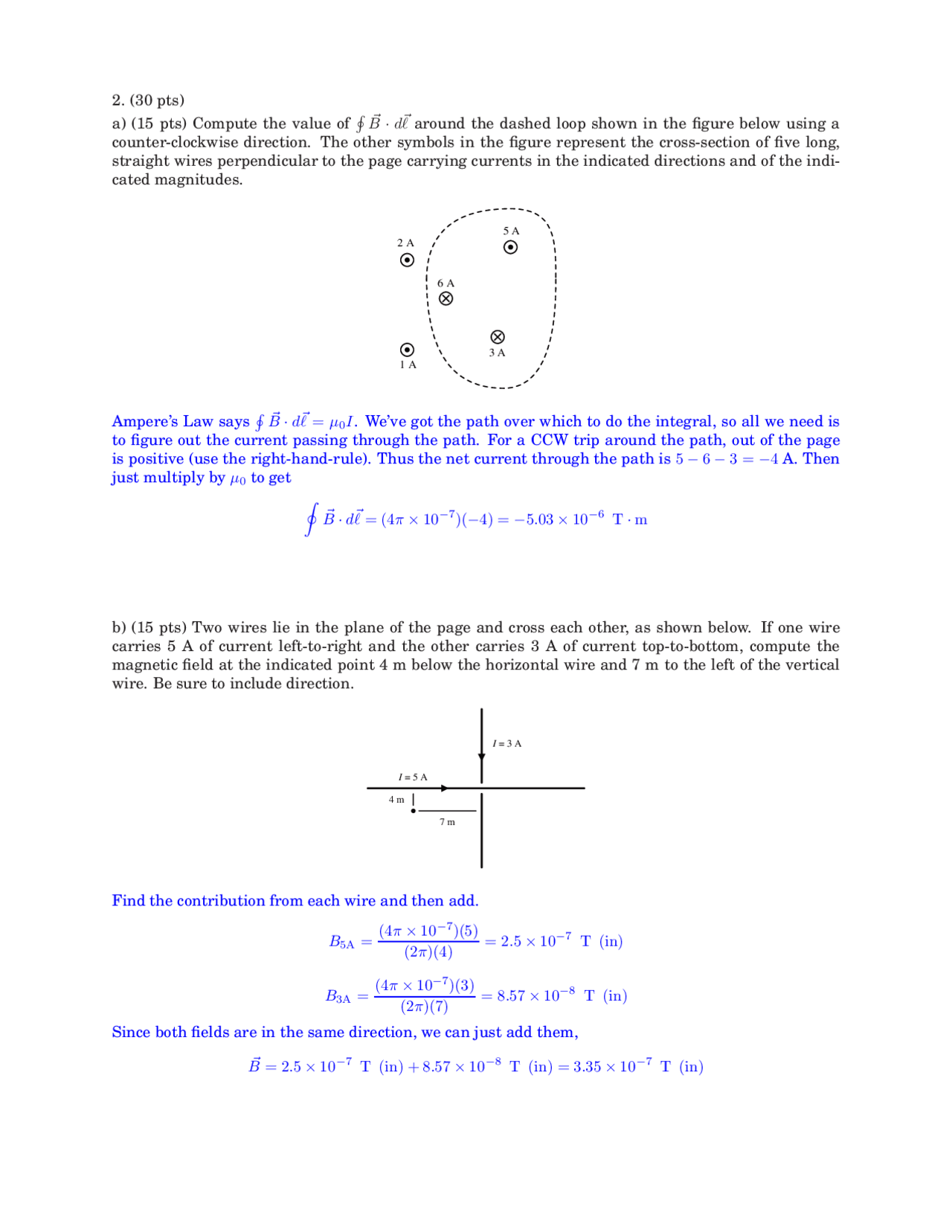 Counter Clockwise Direction - General Physics - Solved Past Paper - Docsity