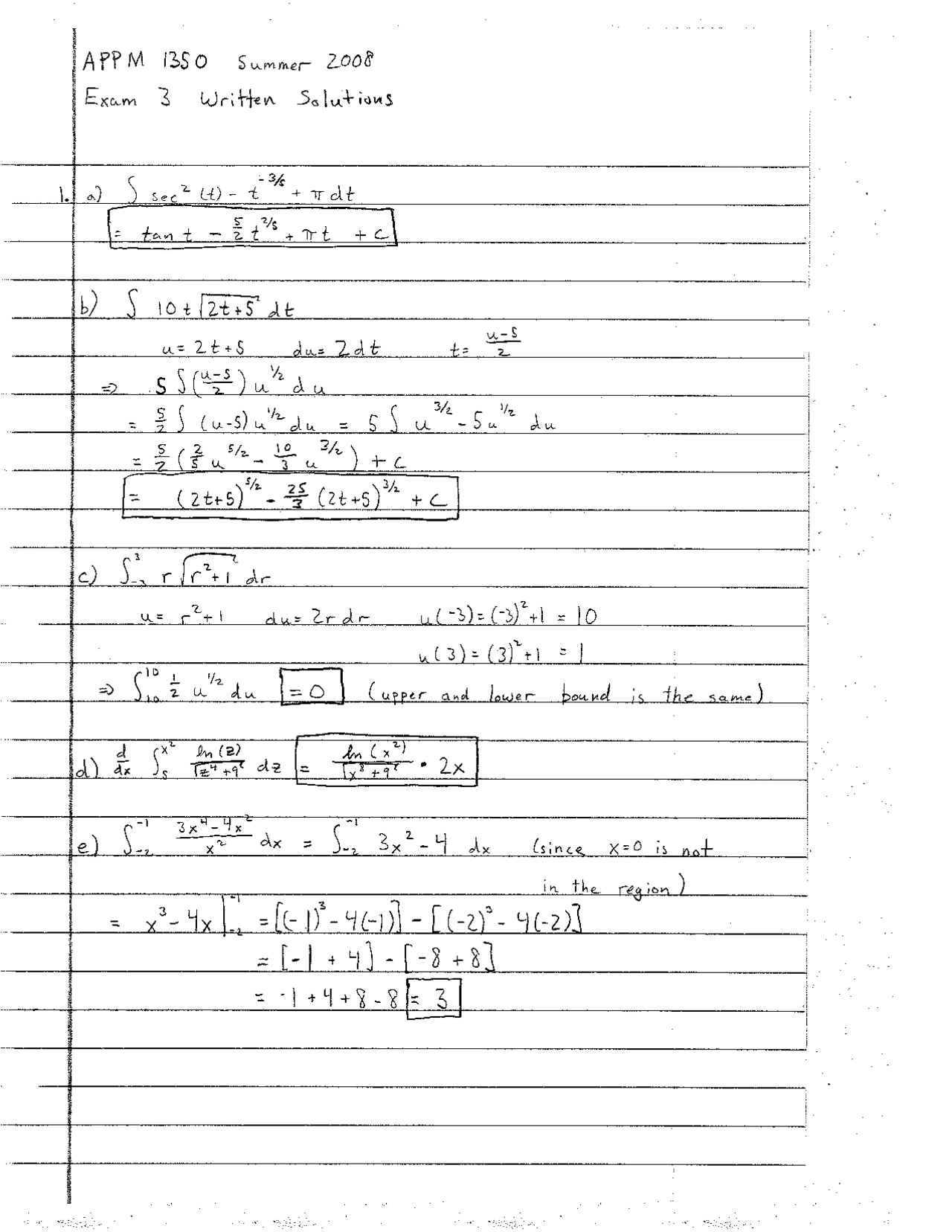 Bottom Calculus One For Engineers Solved Exam Docsity