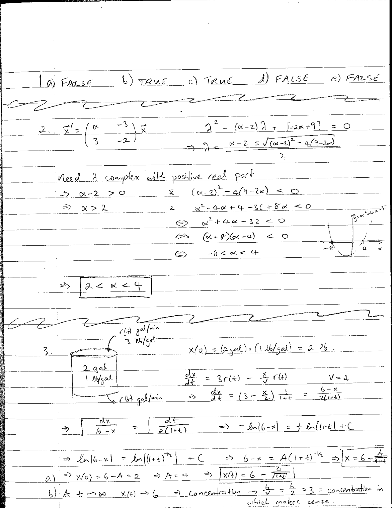 Infinitely Differential Equations And Linear Algebra Solved Exam