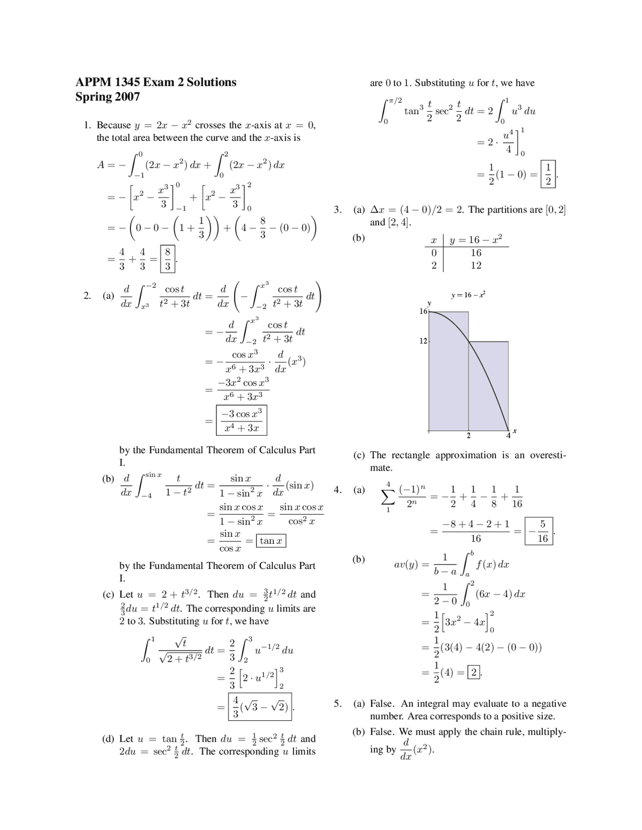 Curve Calculus One Solved Exam Docsity