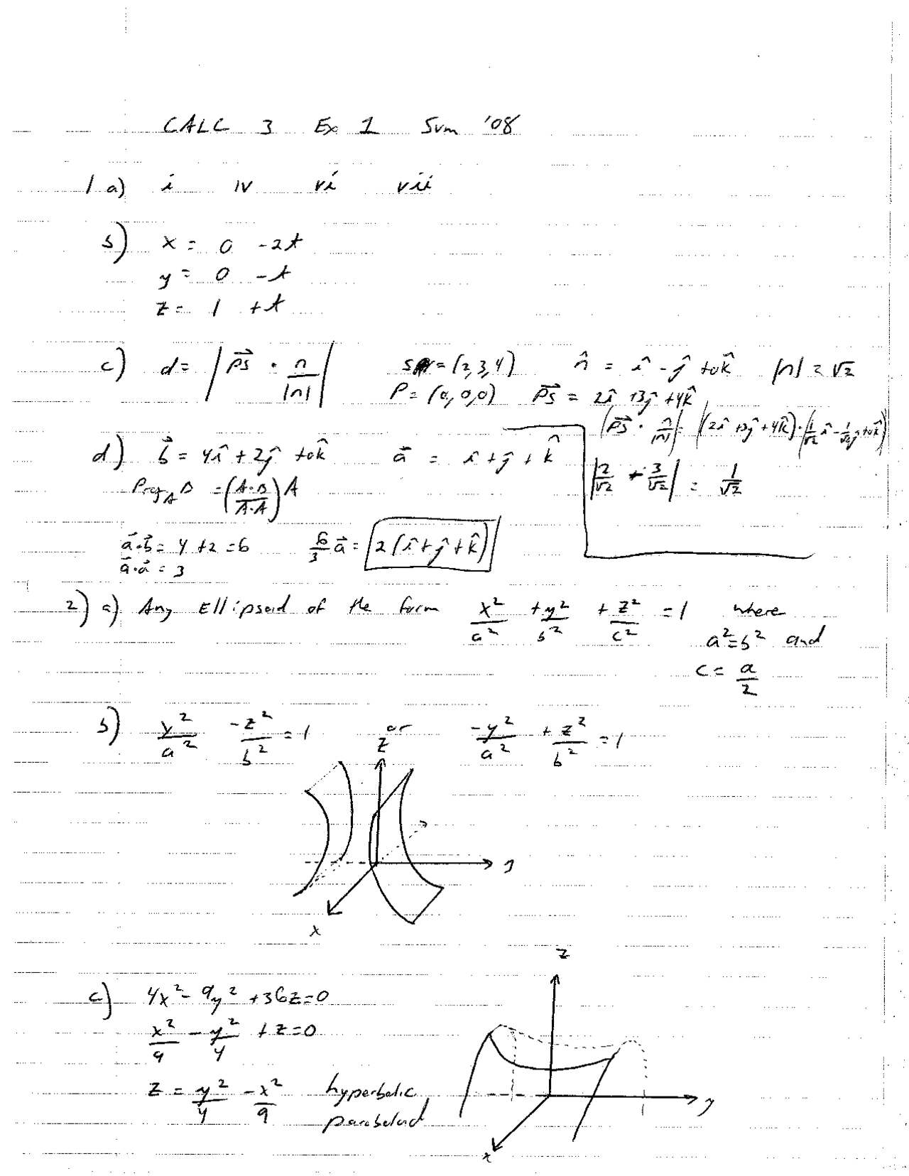 Roman Numerals Calculus Three Solved Exam Docsity