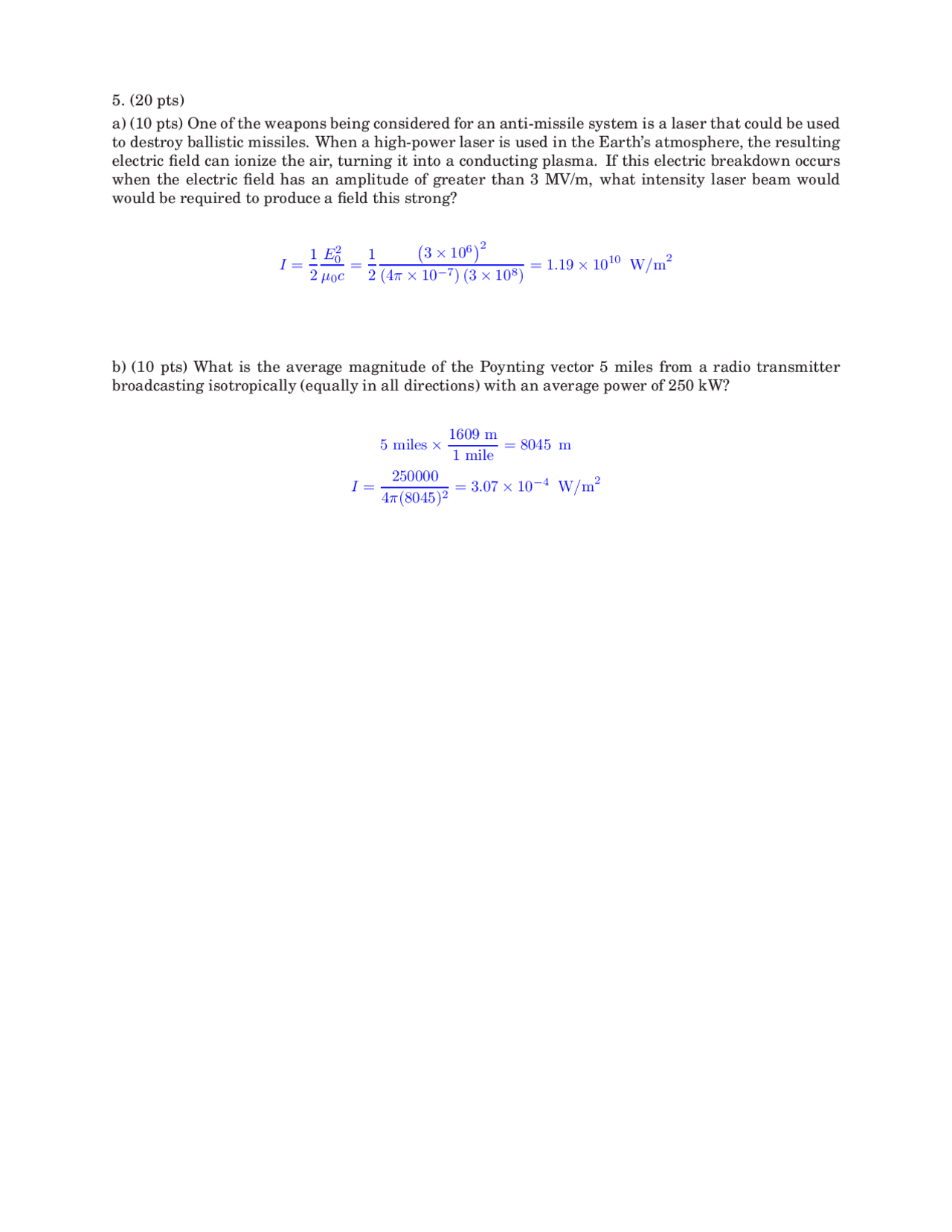Average Magnitude General Physics Solved Past Paper Docsity