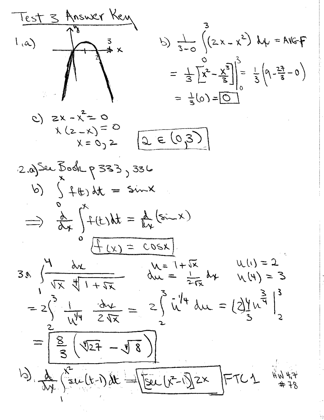 Average Value Calculus One For Engineers Solved Exam Docsity