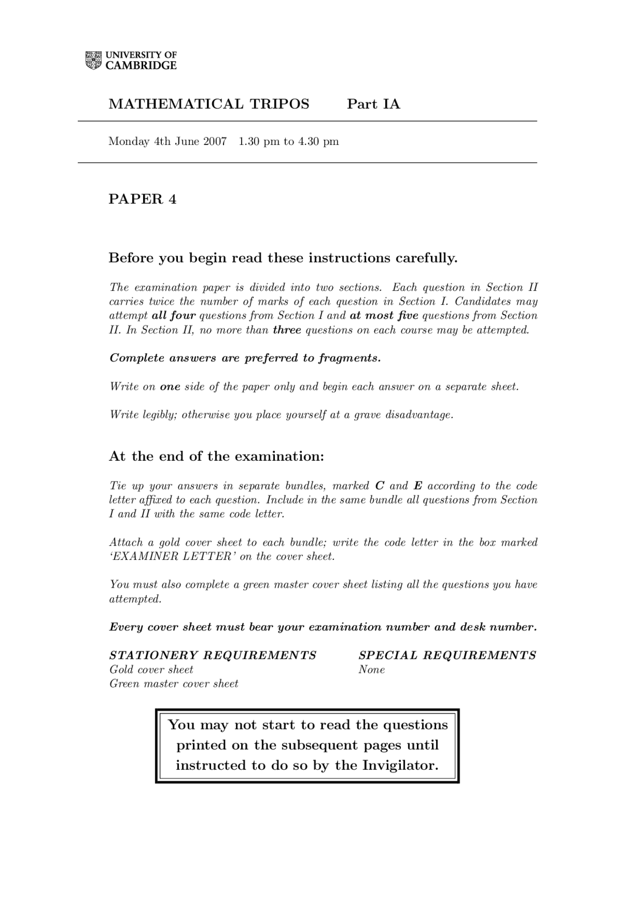 Euclid Algorithm Mathematics Exam Exams Mathematics Docsity