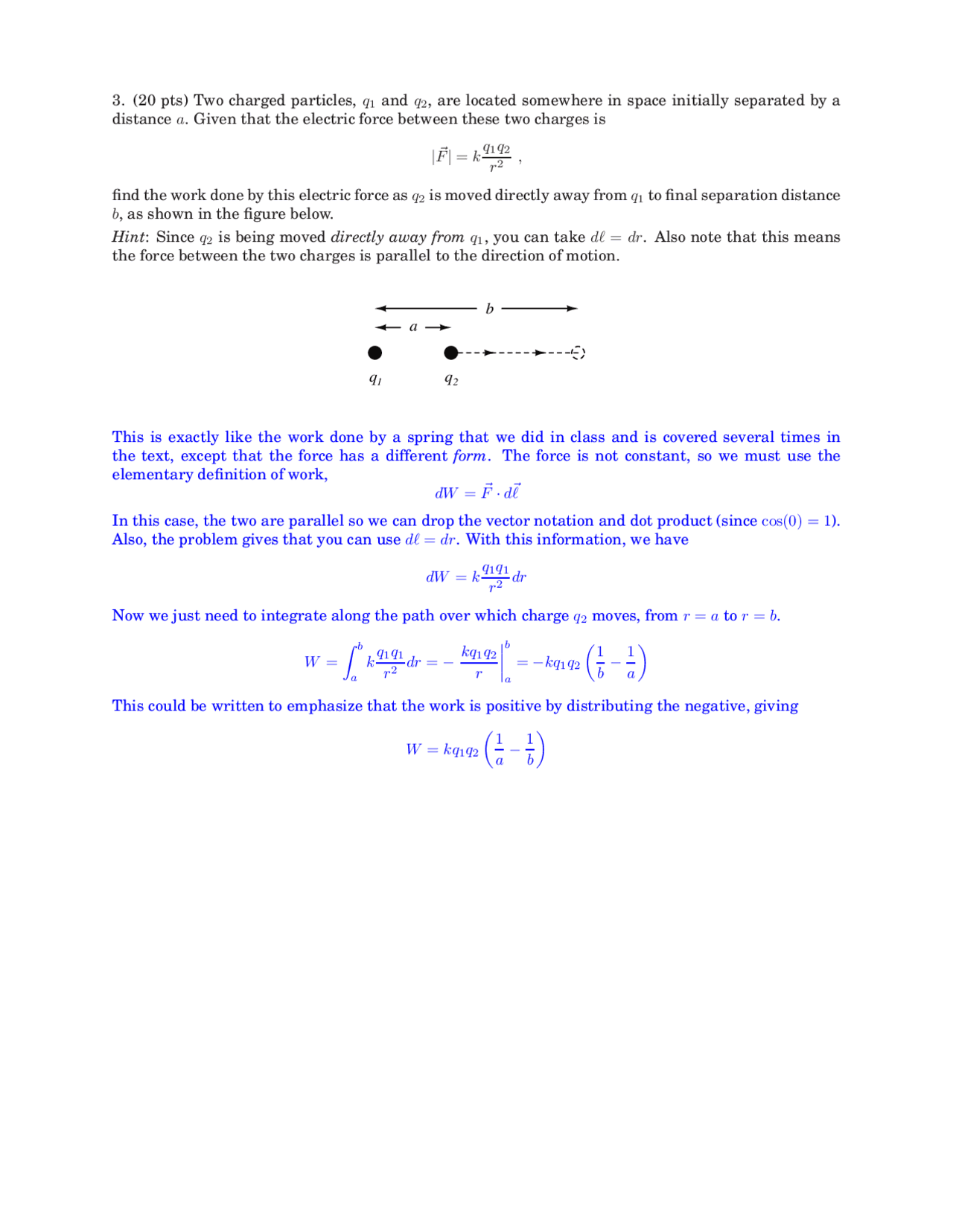 Direction Of Motion General Physics Solved Past Paper Docsity