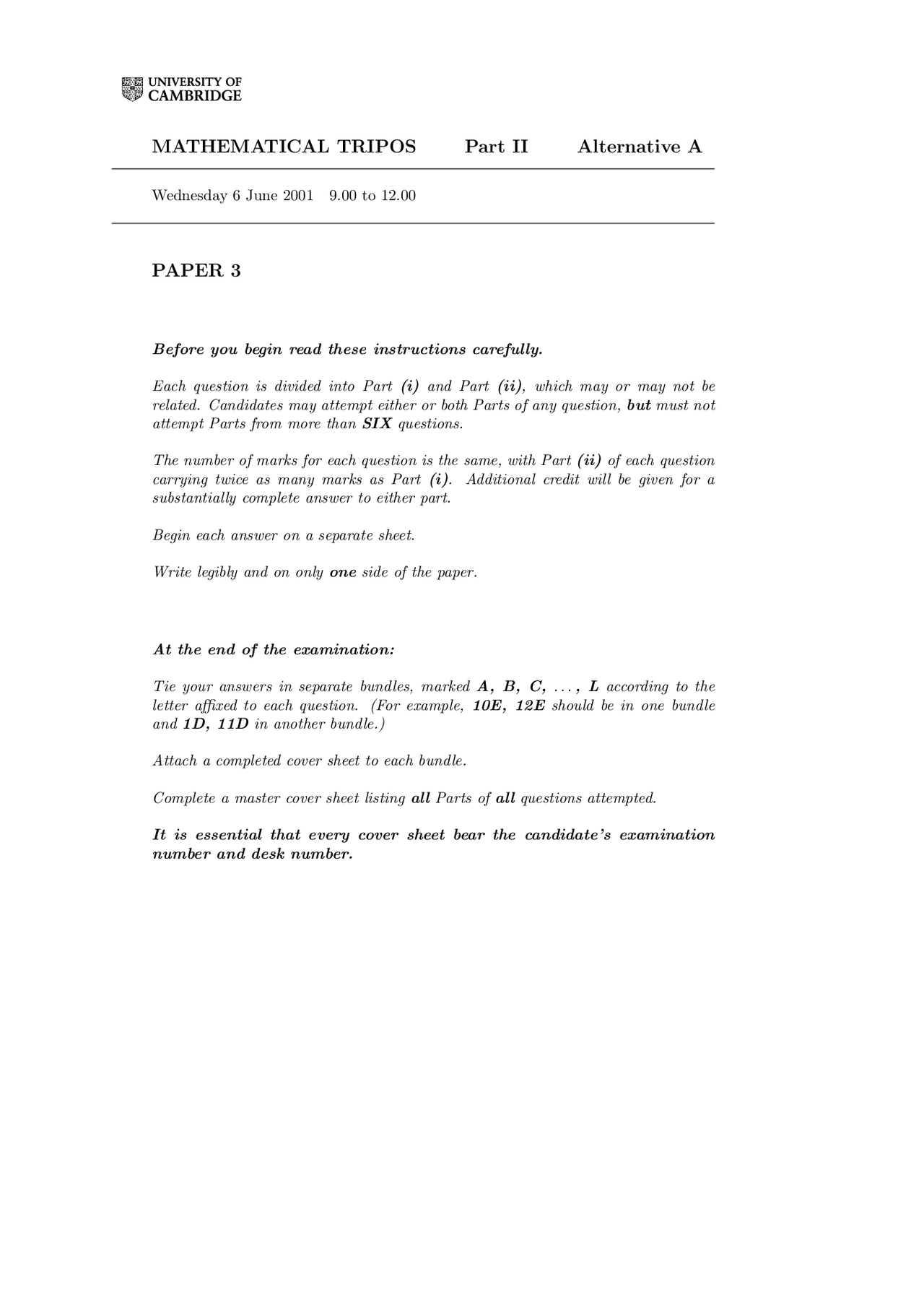 Some Matrix - Mathematics - Exam - Docsity