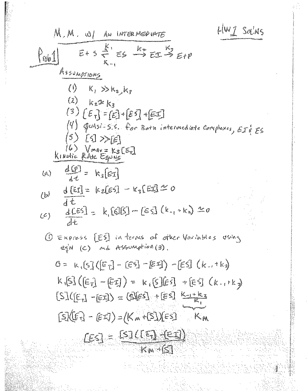 Homework 1 Solutions Modeling Of Biomedical Systems Bmed 2200 Docsity