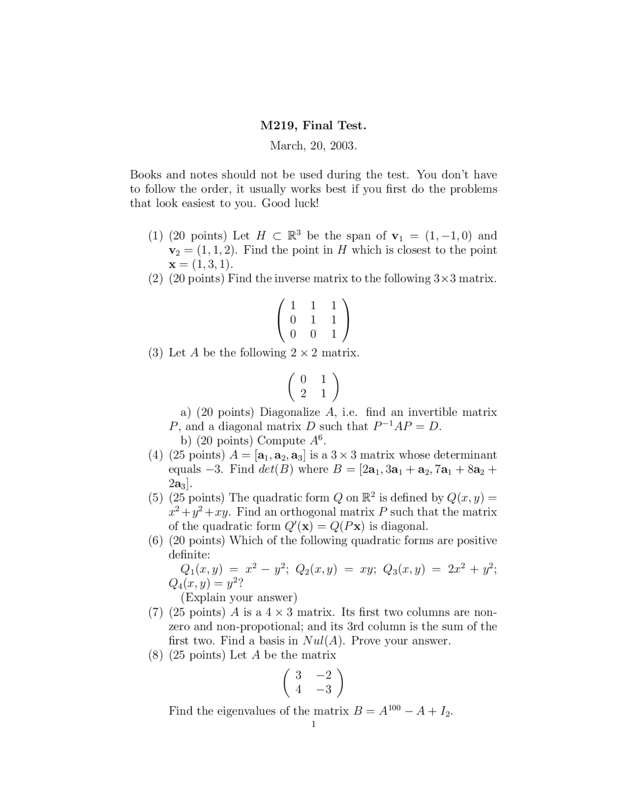Point Multiple Integration And Vector Calculus Exam Docsity