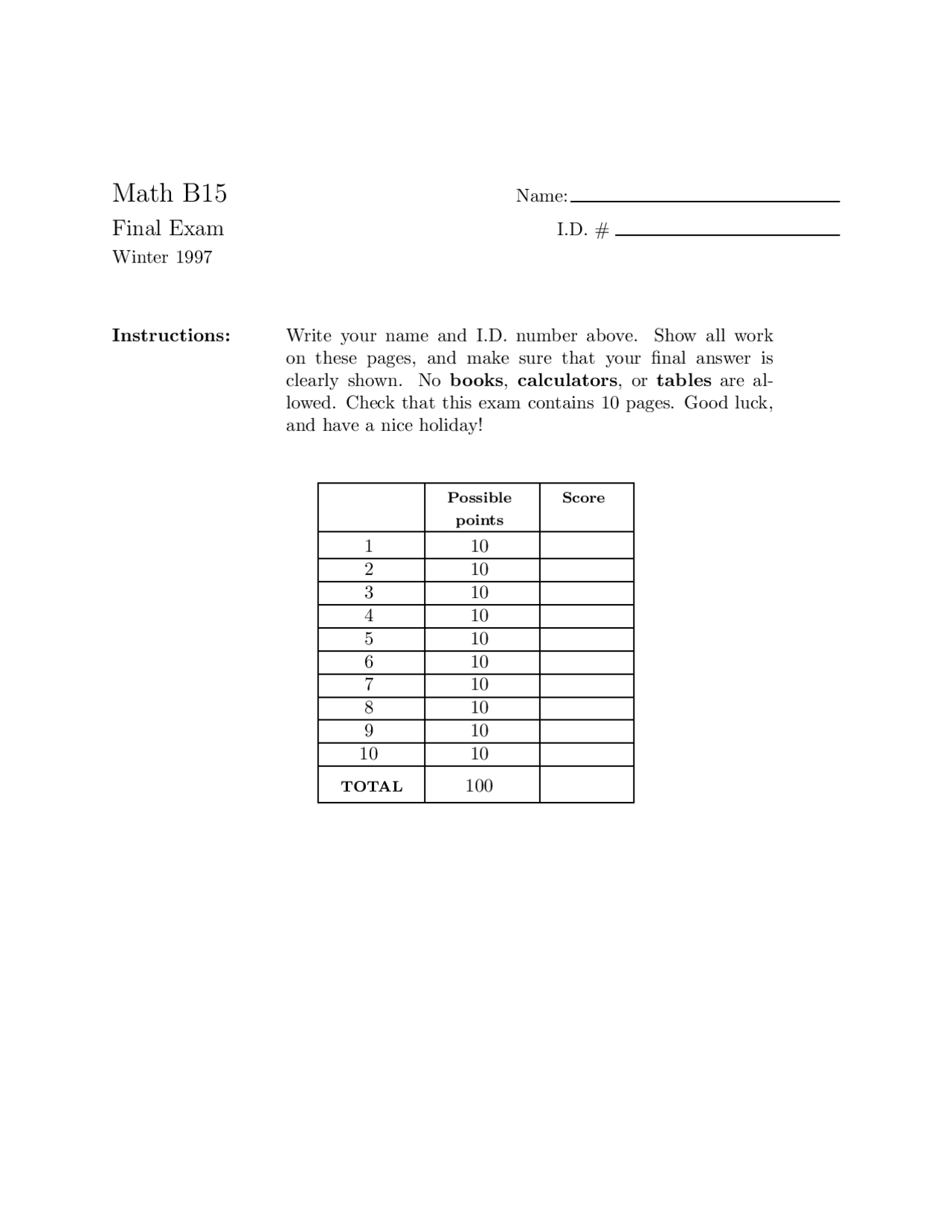 Region Bounded Multiple Integration And Vector Calculus Exam Docsity