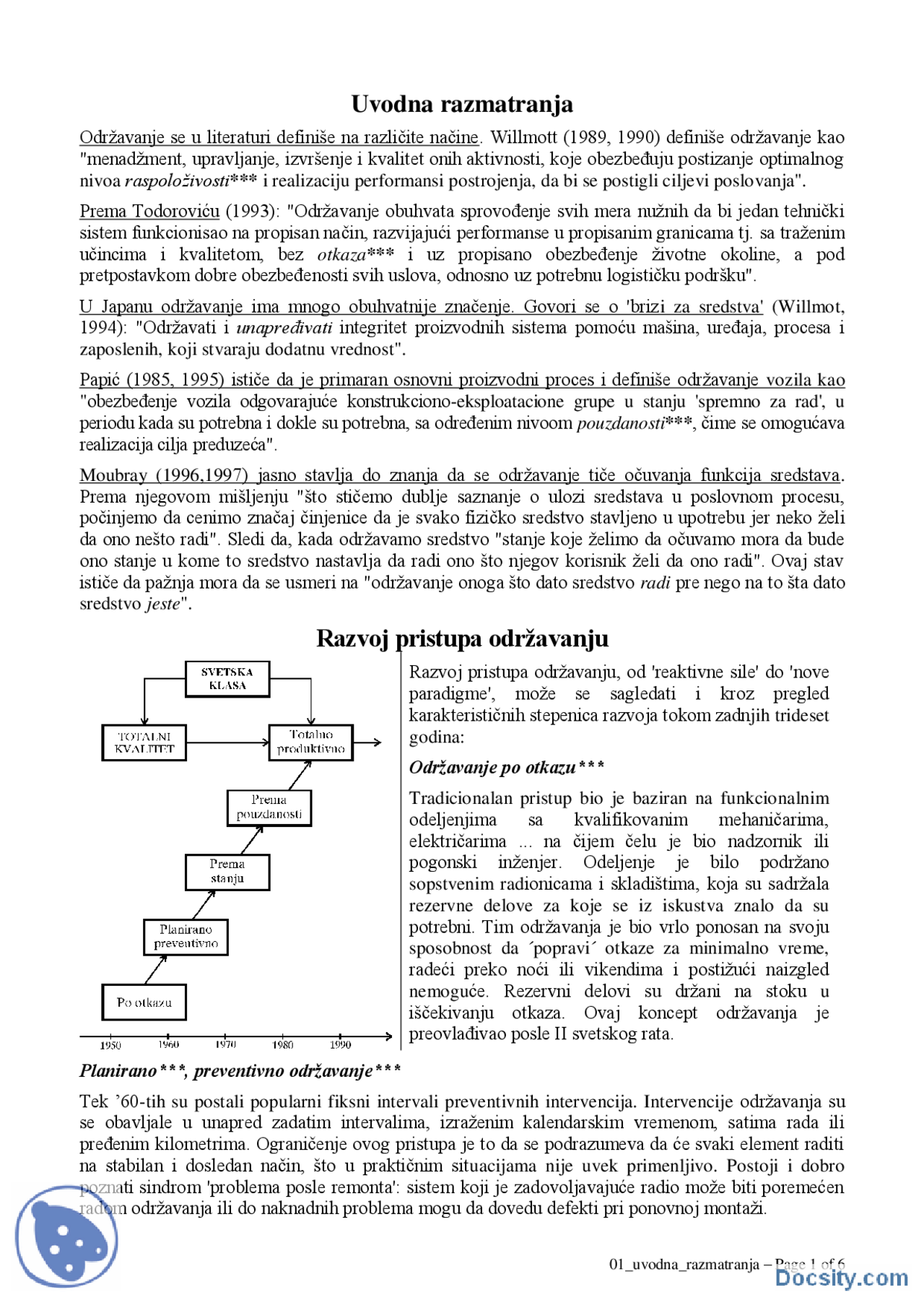 Uvodna Razmatranja Skripte Saobracajni Fakultet Rezime Predlog