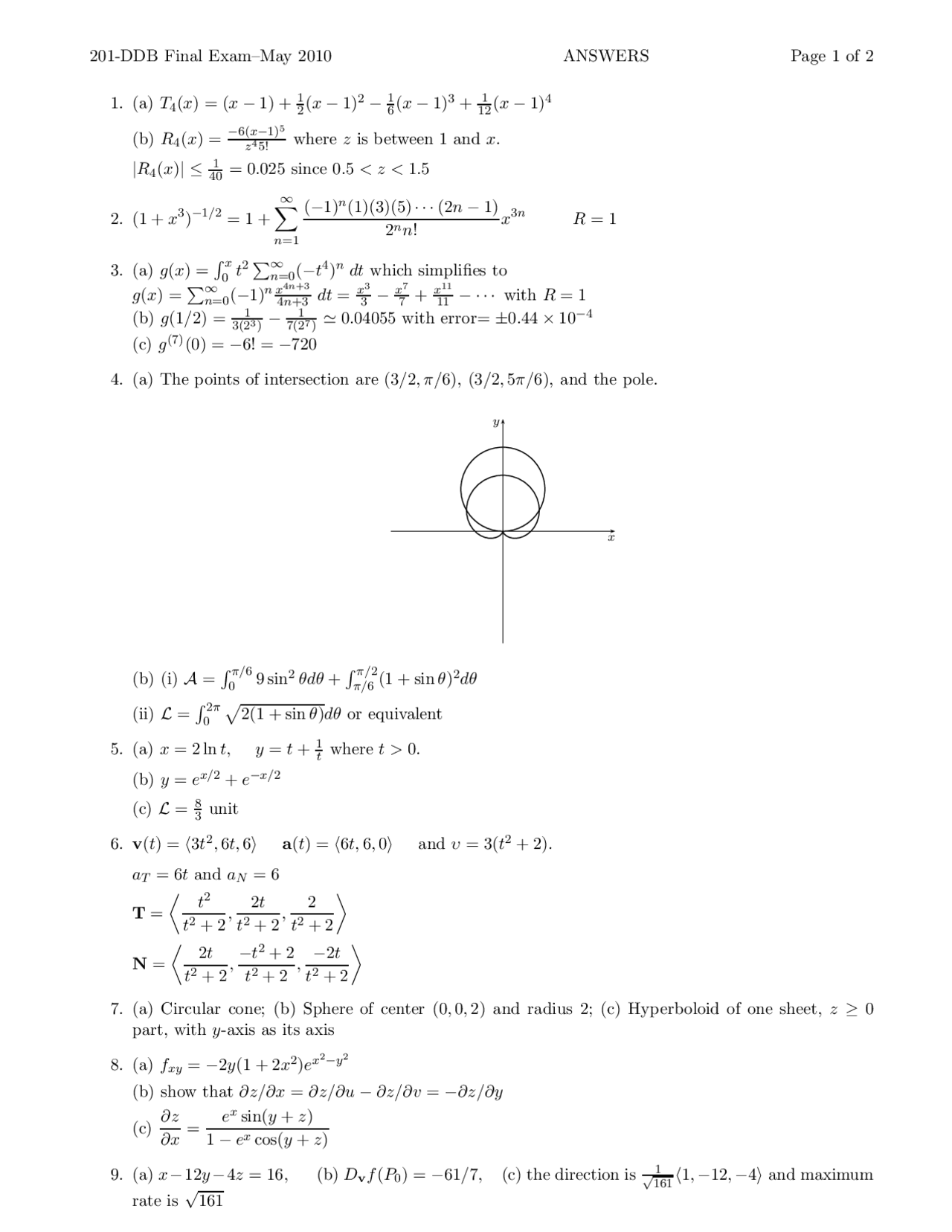 Maclaurin Series Calculus Science Solved Exam Docsity