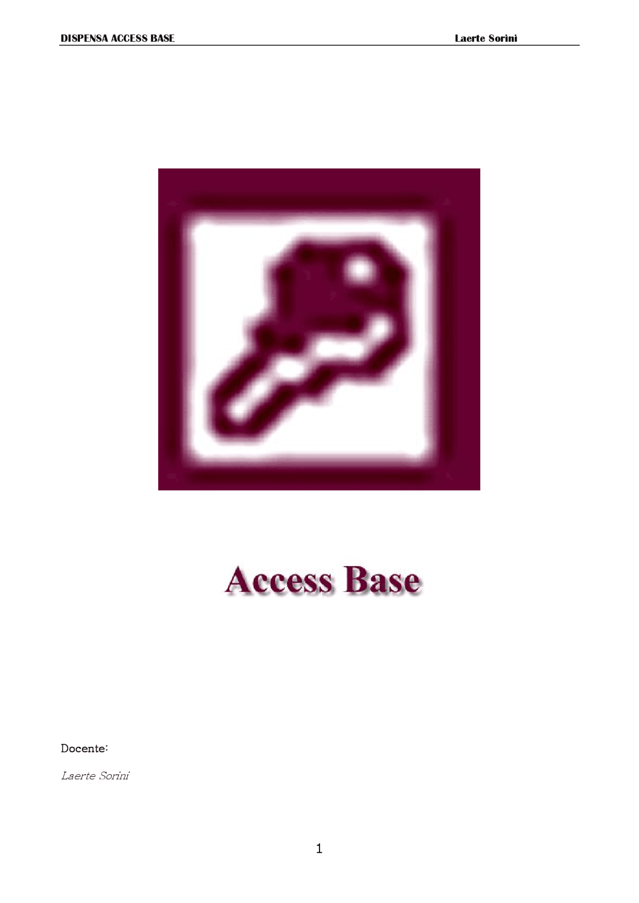 Access Dispensa Informatica Docsity