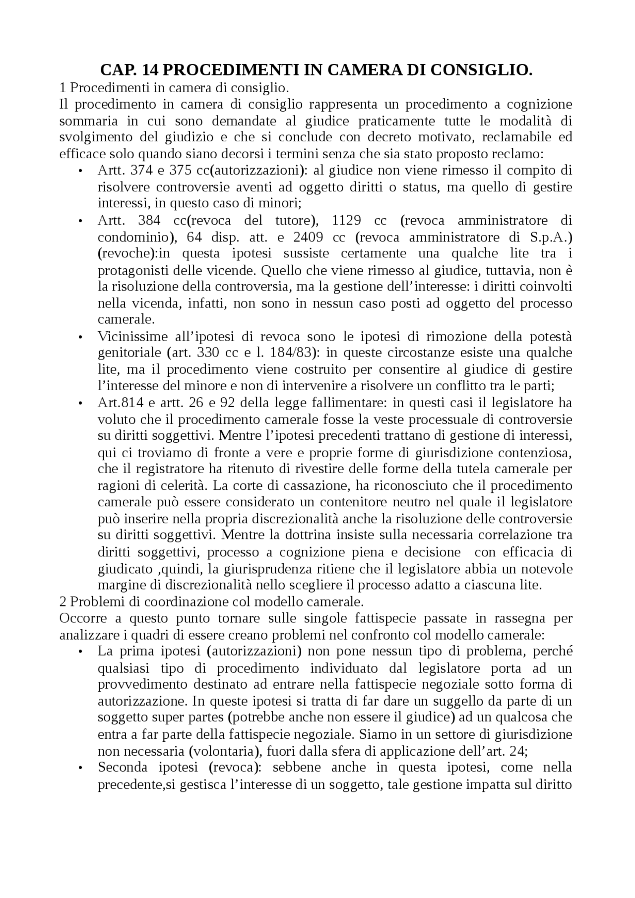 Procedimenti In Camera Di Consiglio Capiyolo 14 Proto Pisani