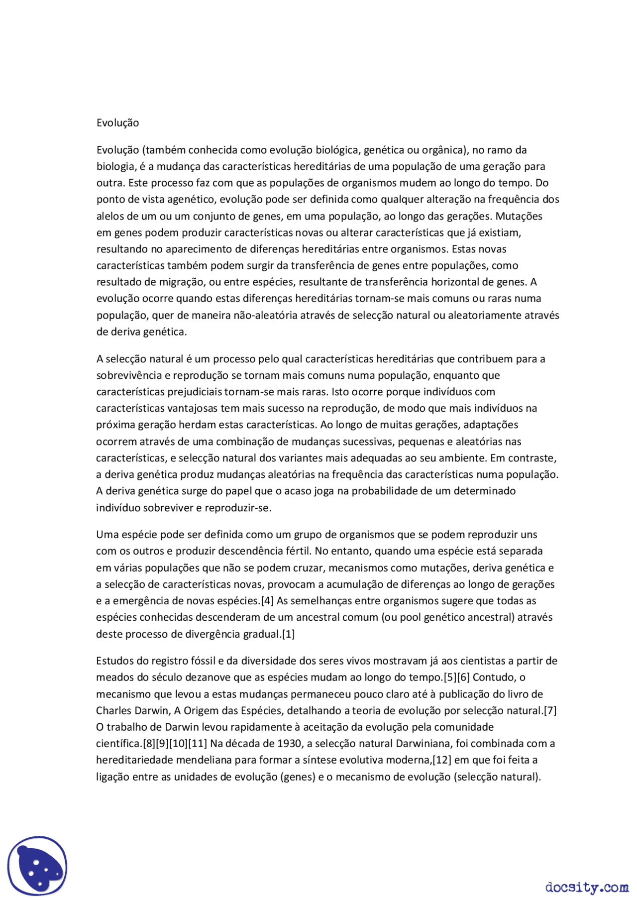 Evolução Humana Apostilas Biologia Docsity