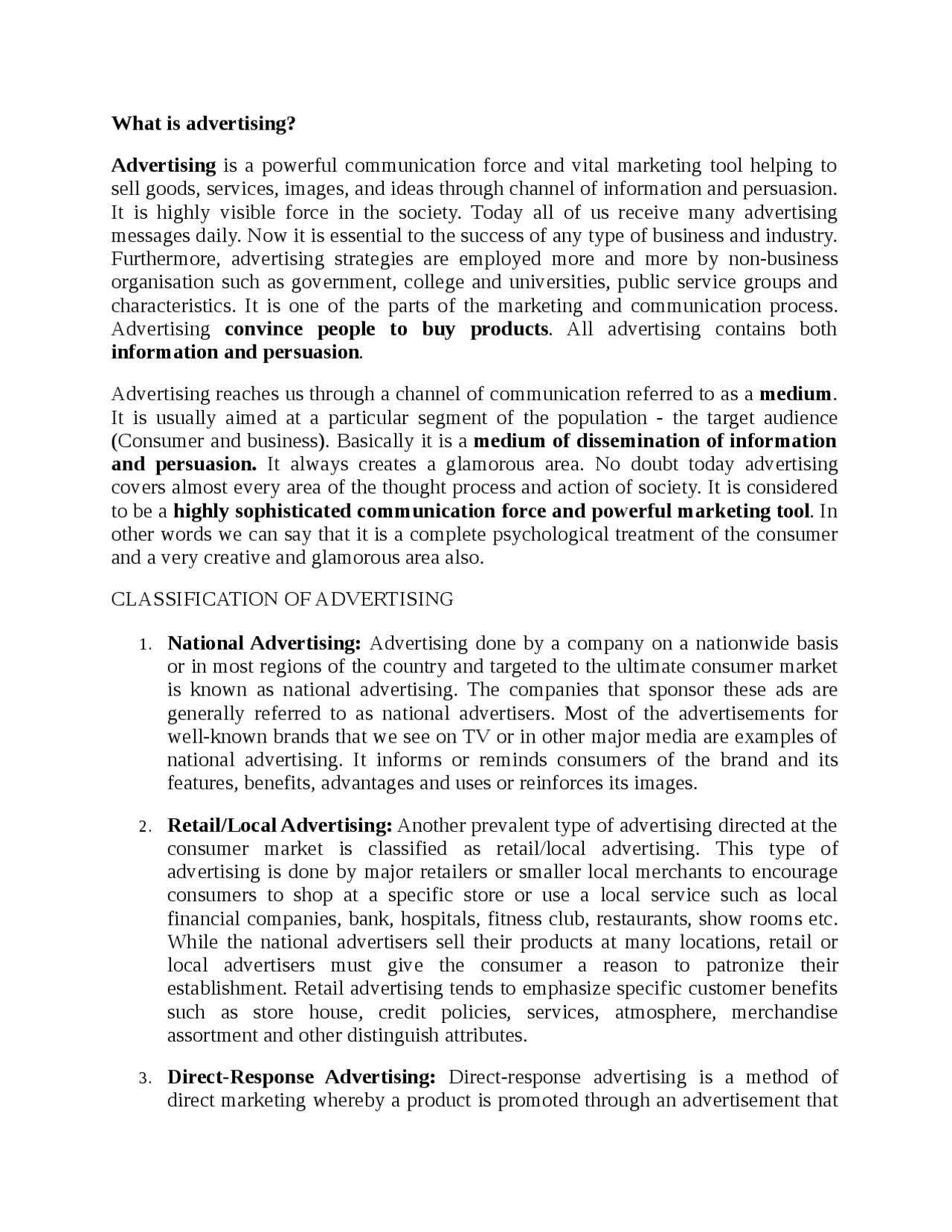 What Is Advertising Docsity