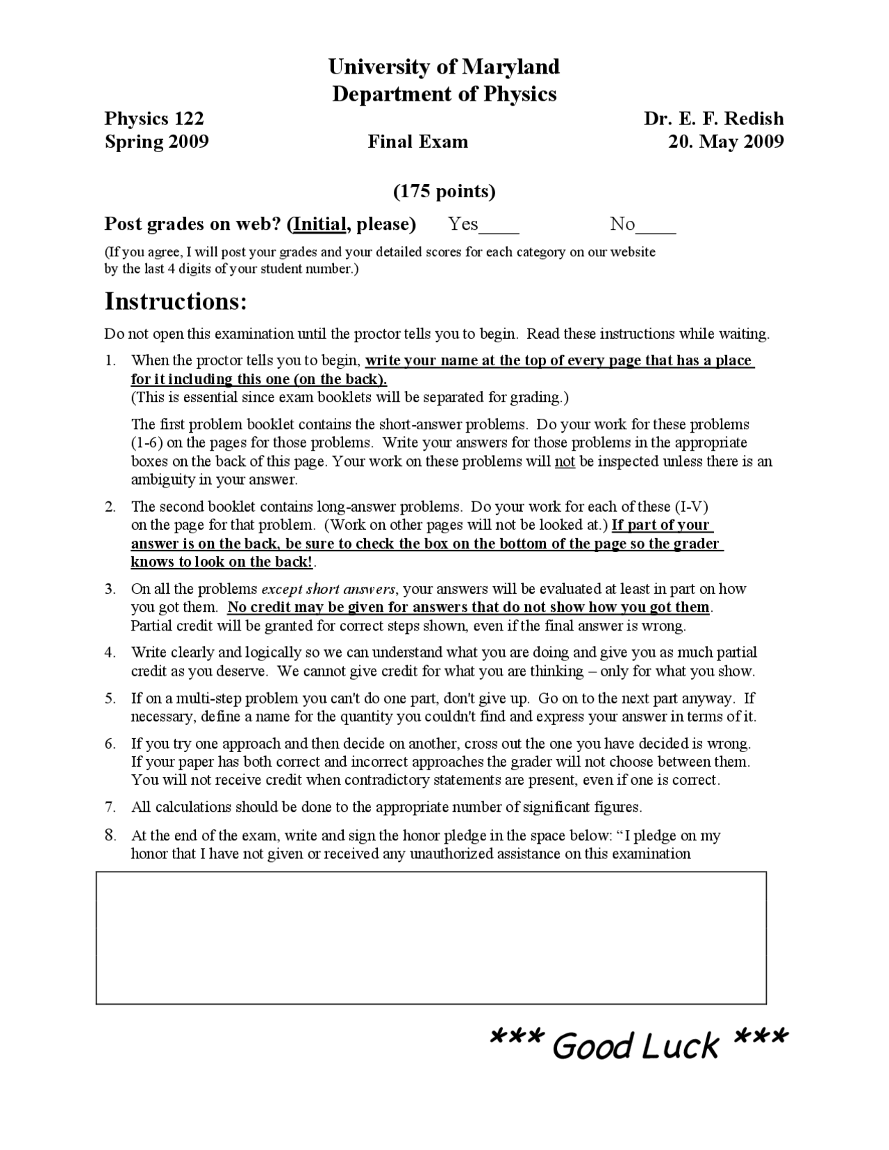 Direction Of Electric Field Fundamental Of Physics Past Exam Docsity